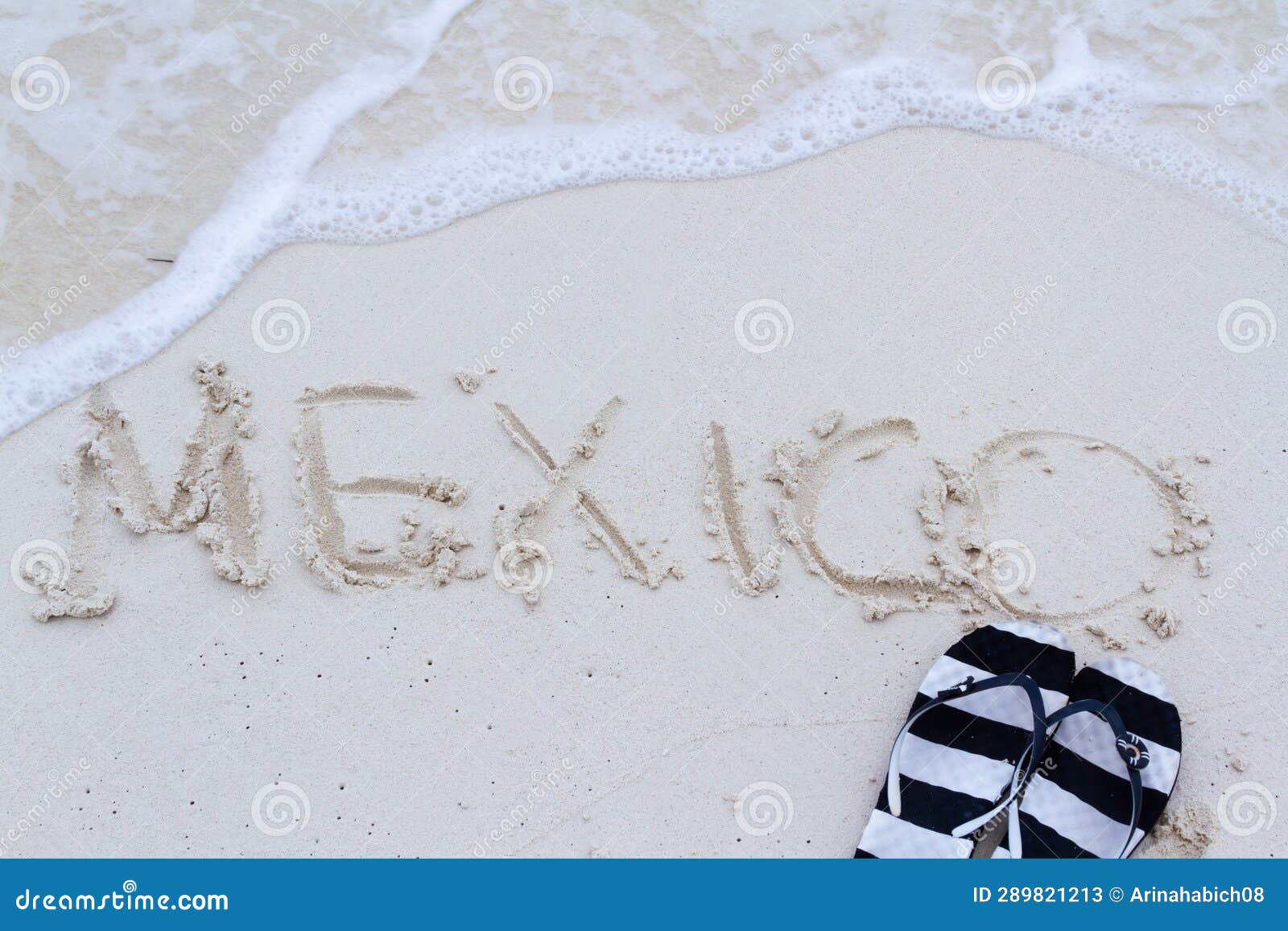 Mexico sign stock image. Image of sand, leisure, tropical - 289821213