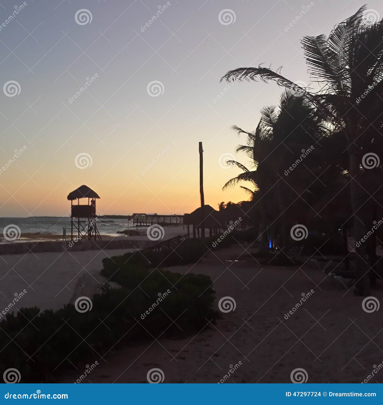 Mexico sunset riviera maya stock photo. Image of mexico - 47297724