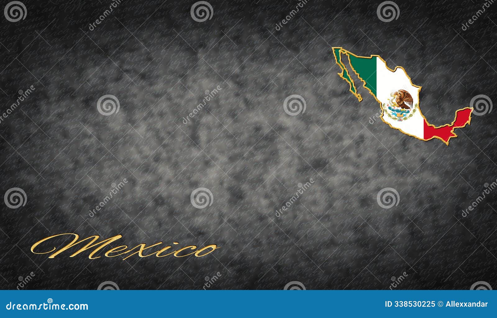 Mexico Symbols, Map of Mexico Stock Image - Image of climate, flora ...