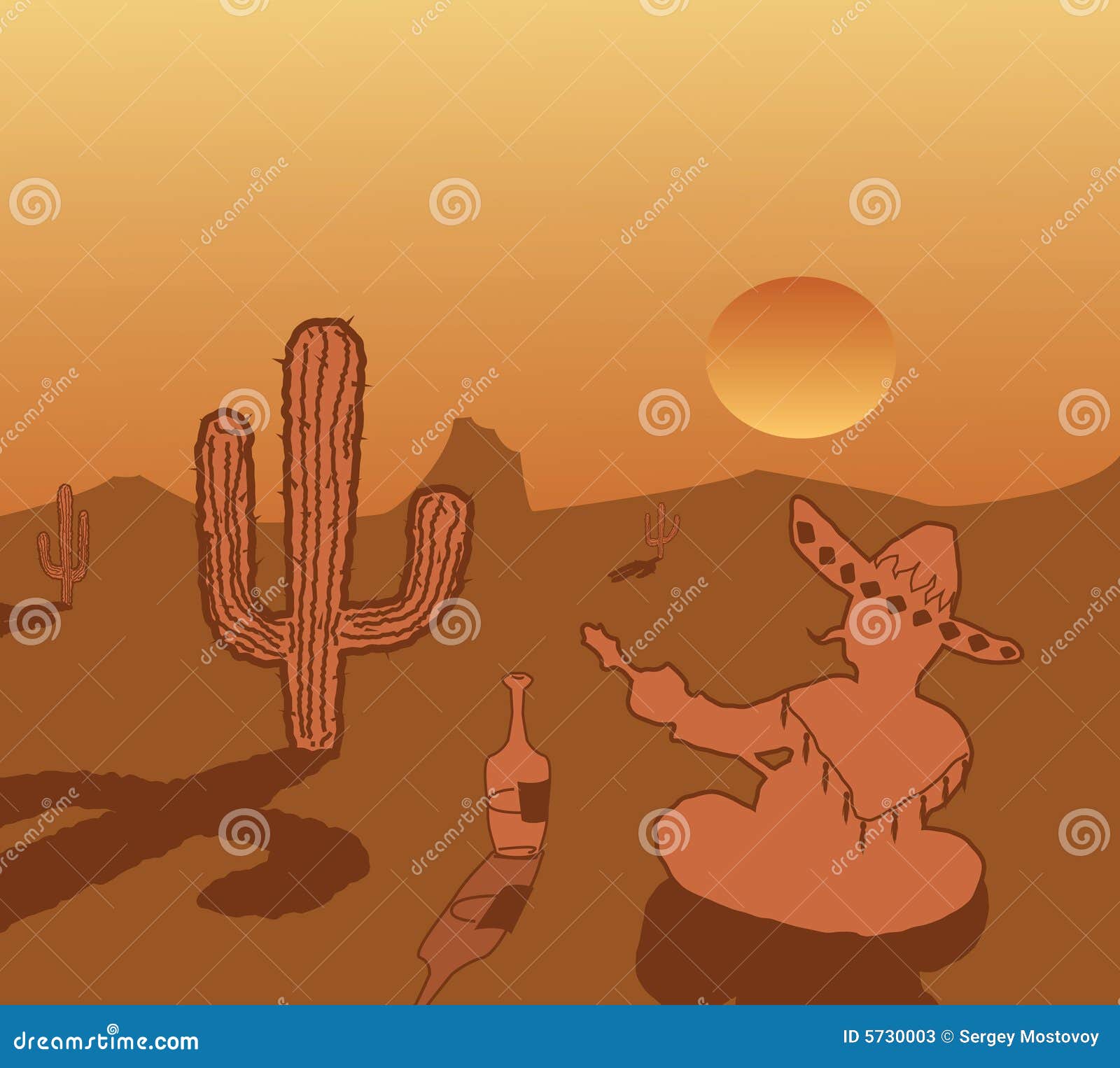 Poncho And Banjo Guitar. National Dress. Latin Costume. Sombrero Hat ...