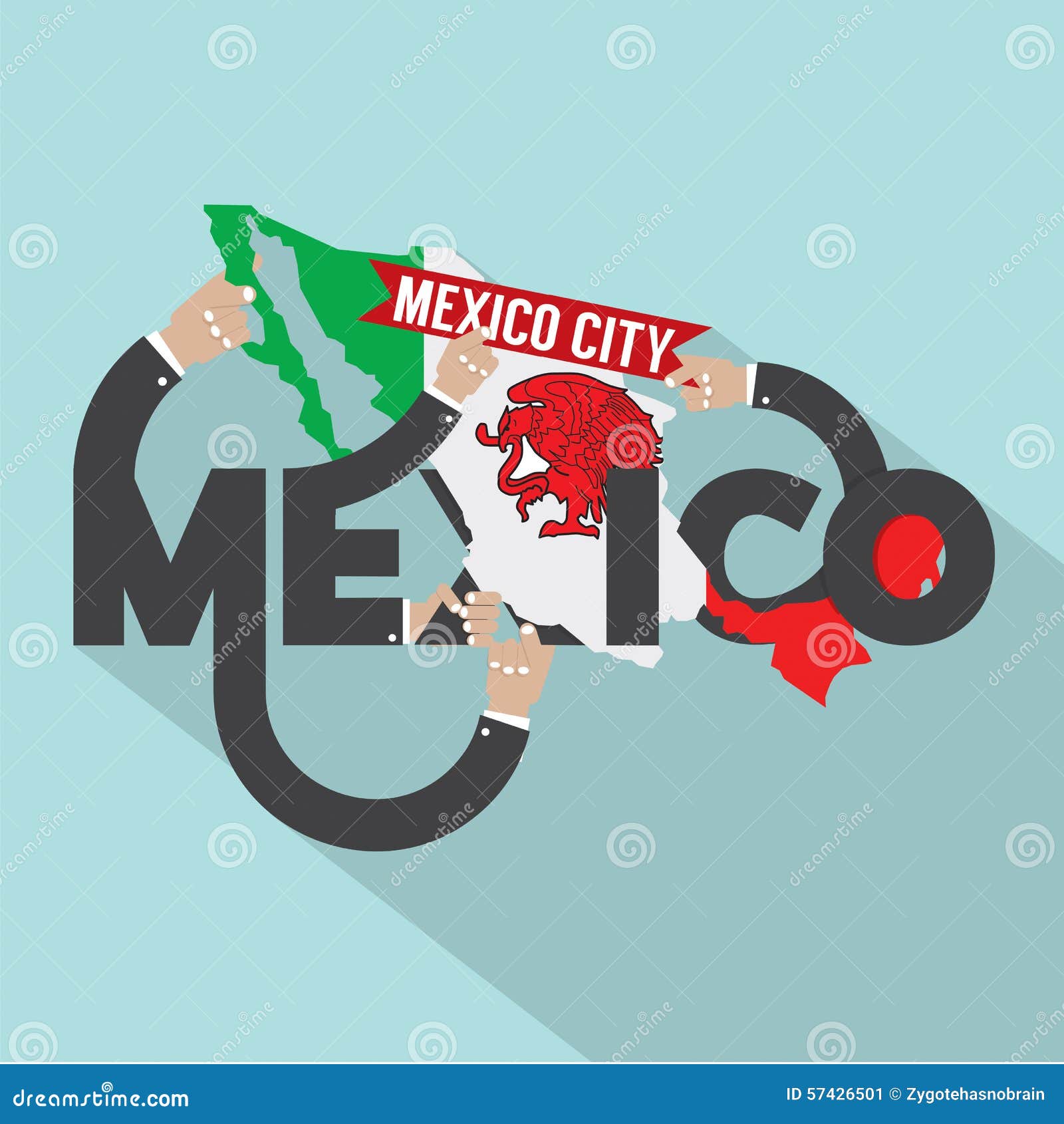 Mexico Typography Design. stock vector. Illustration of flag - 57426501