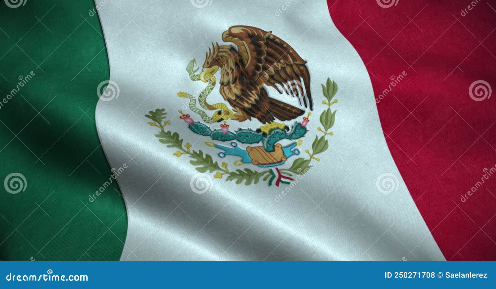 Mexico Waving Flag Seamless Loop Animation. Stock Footage - Video of ...