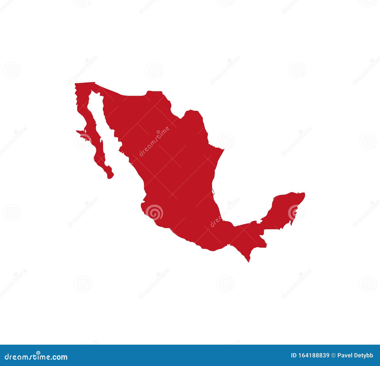 Mexico on White Background. Vector Illustration. Red Stock Illustration ...