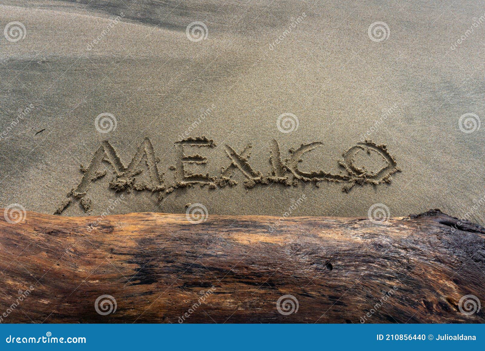 Mexico Word Written in Mexican Beach Sand. Stock Photo - Image of ...