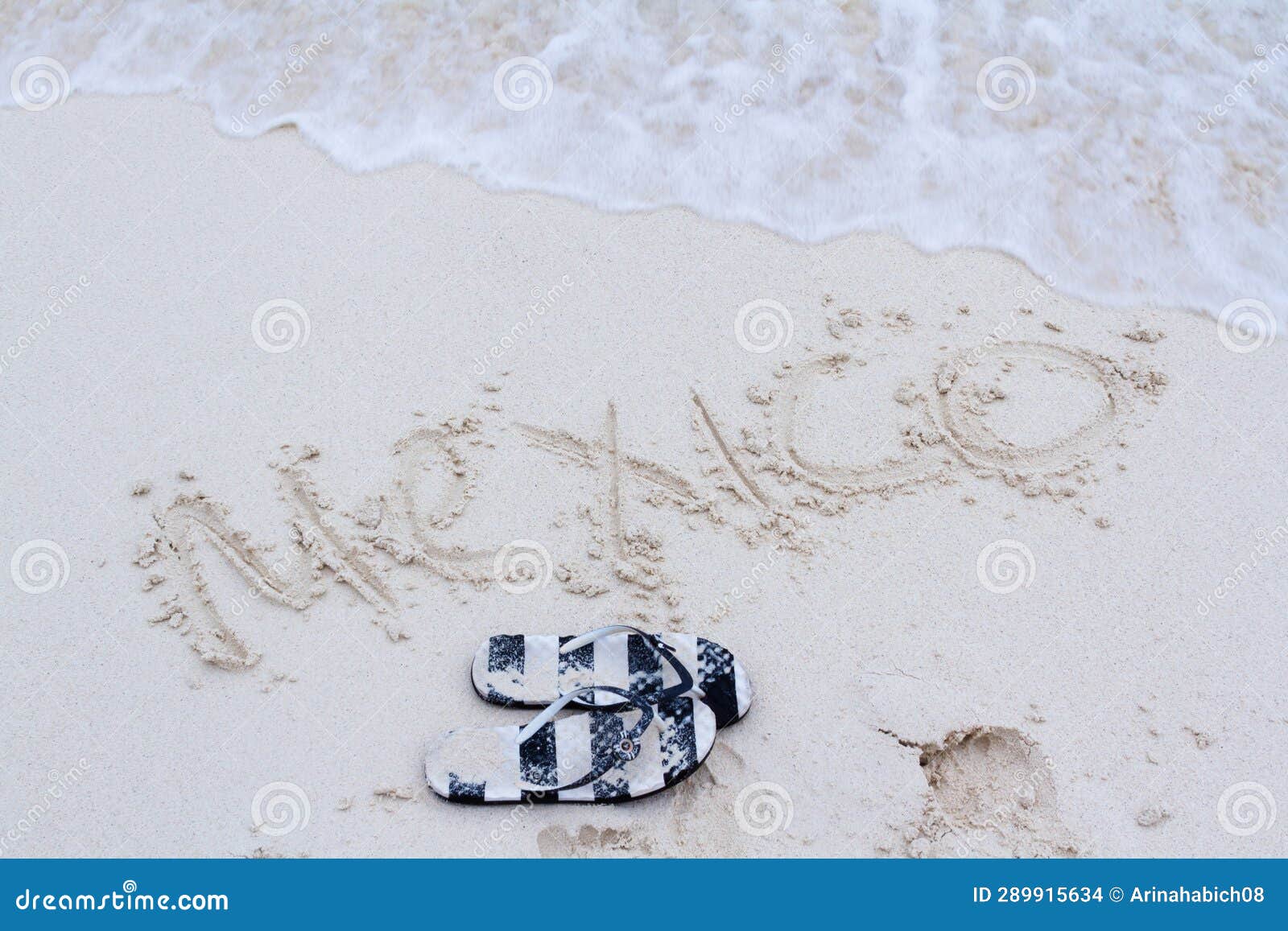 Mexico sign stock photo. Image of blue, beach, shoreline - 289915634