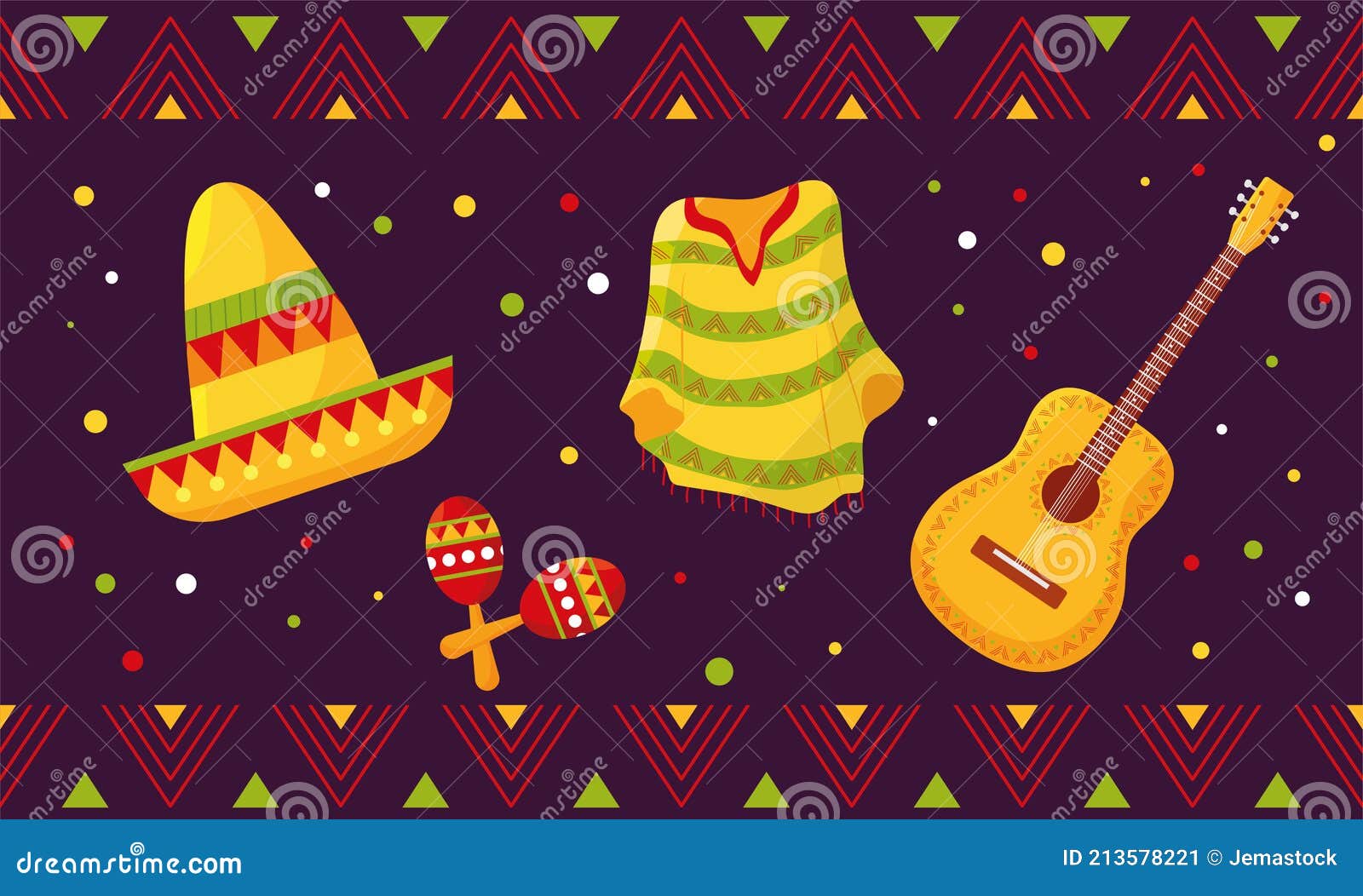 Mexikanische vier Symbole vektor abbildung. Illustration von auslegung ...