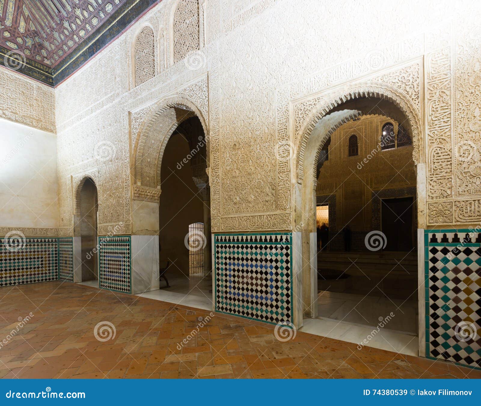 Mexuar Hall at Nasrid Palaces, Alhambra Stock Image - Image of famous ...