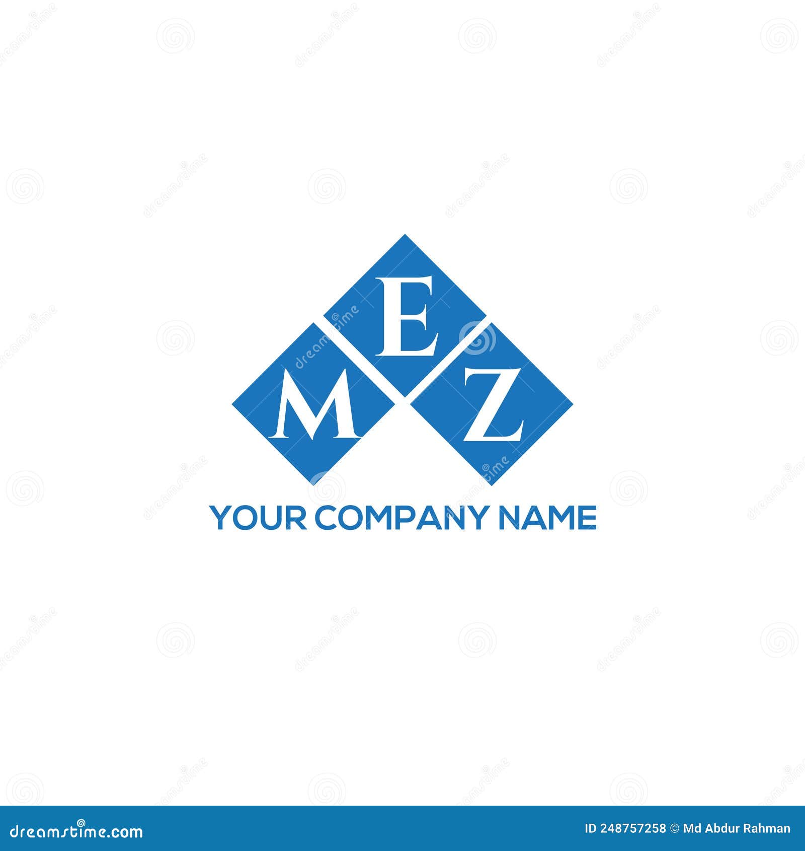 MEZ Letter Logo Design on BLACK Background. MEZ Creative Initials ...
