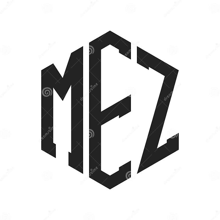 MEZ Logo Design. Initial Letter MEZ Monogram Logo Using Hexagon Shape ...