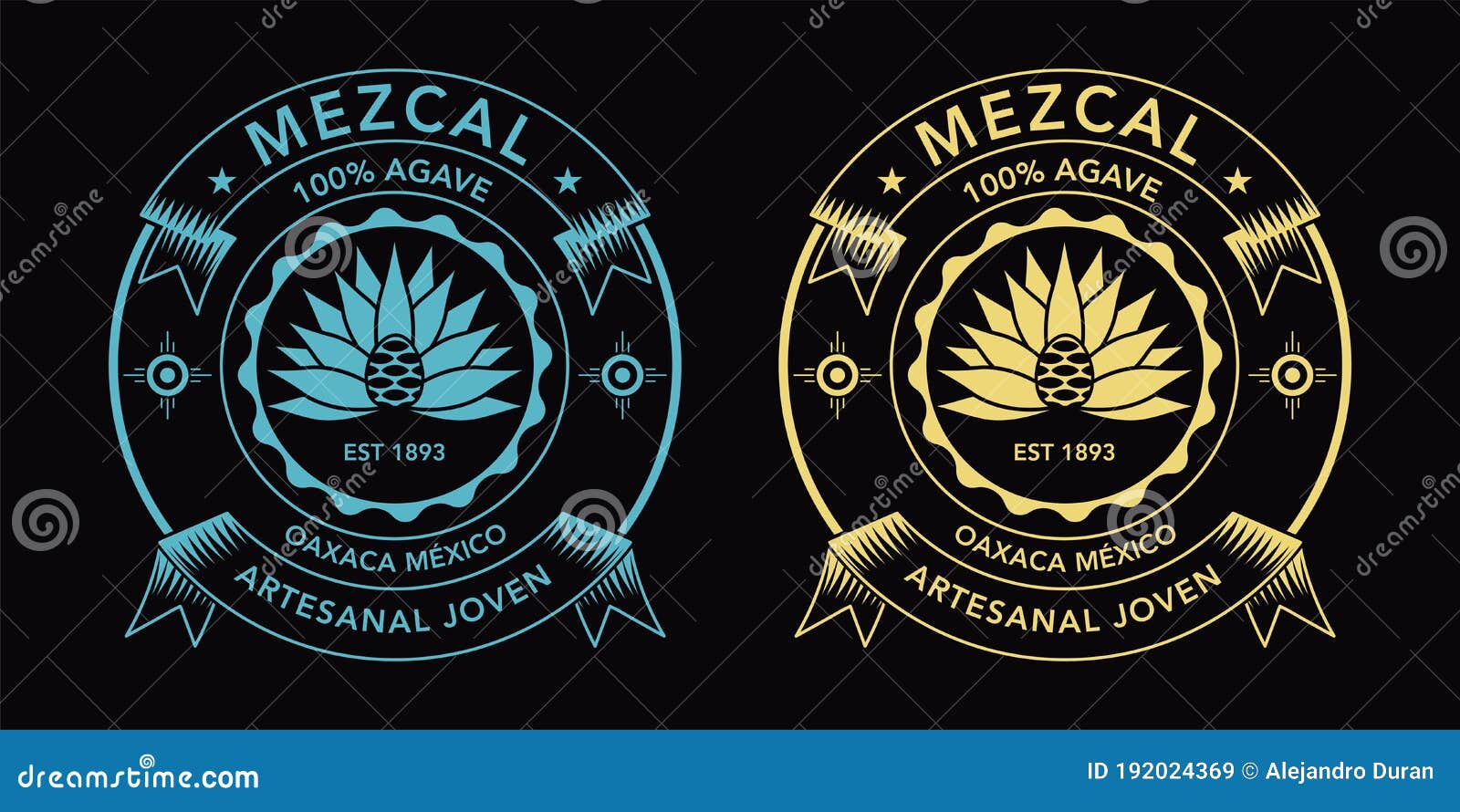 Mezcal spirit label stock vector. Illustration of flavor - 192024369