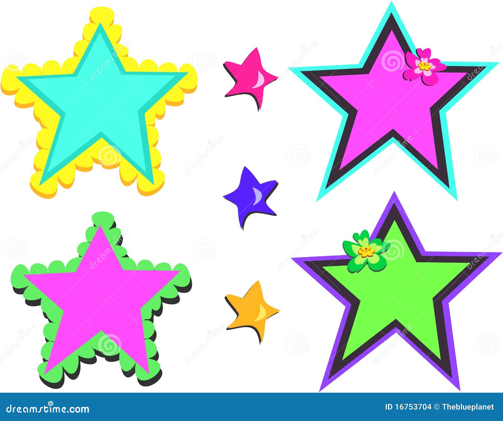 Mezcla De Estrellas Coloridas Ilustración del Vector - Ilustración de ...