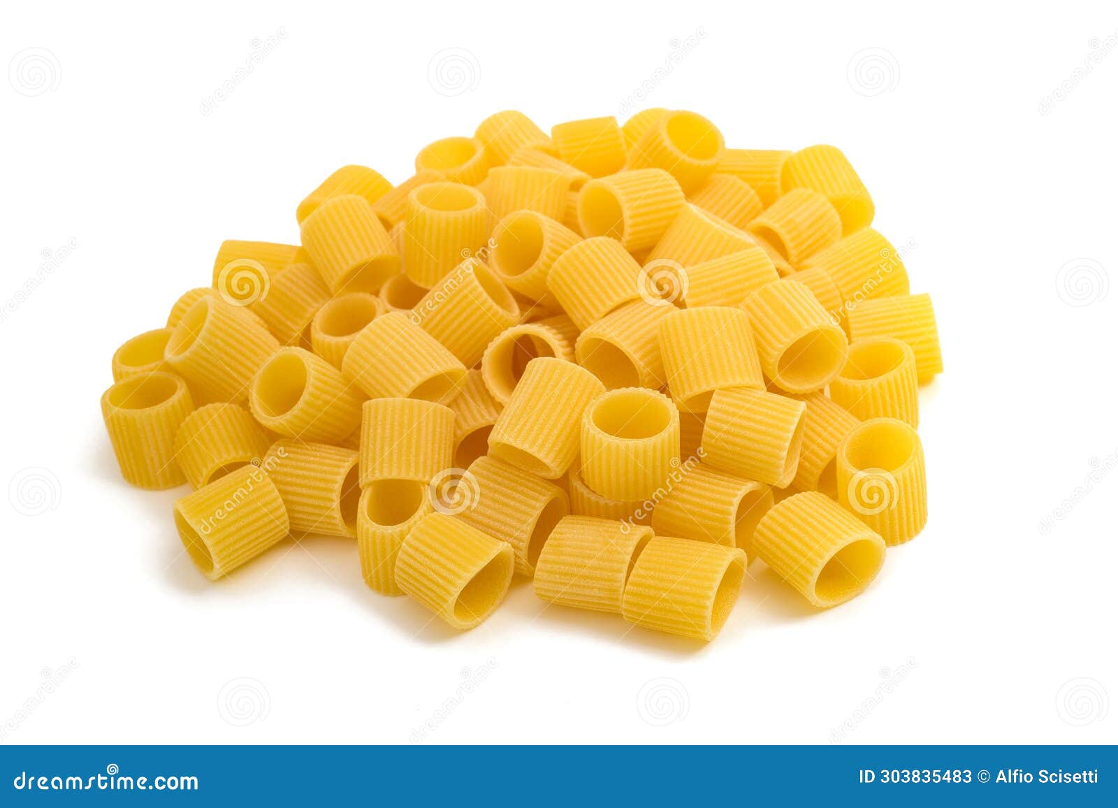 Pasta Pile On Pastel Pink Surface. Cute Shape Of Raw, Uncooked Pasta On ...