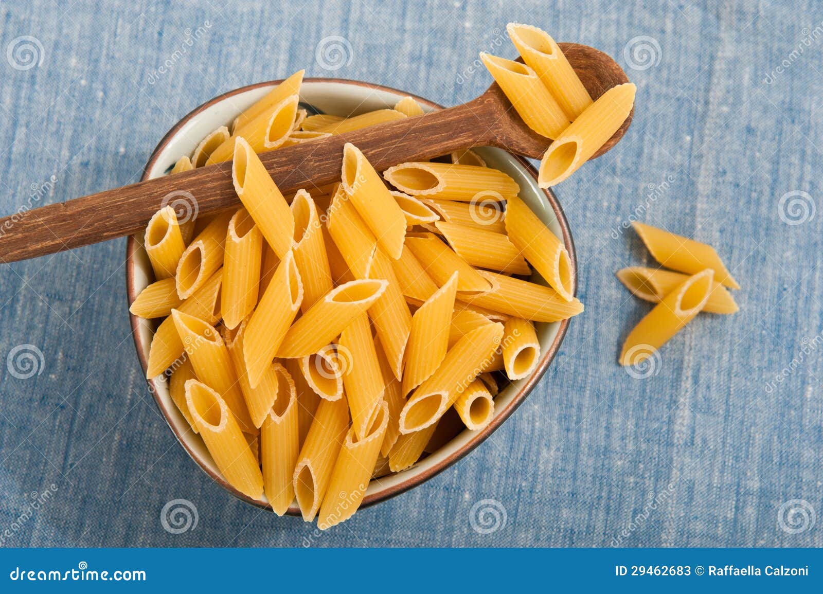 Mezze penne rigate pasta stock image. Image of grain - 29462683