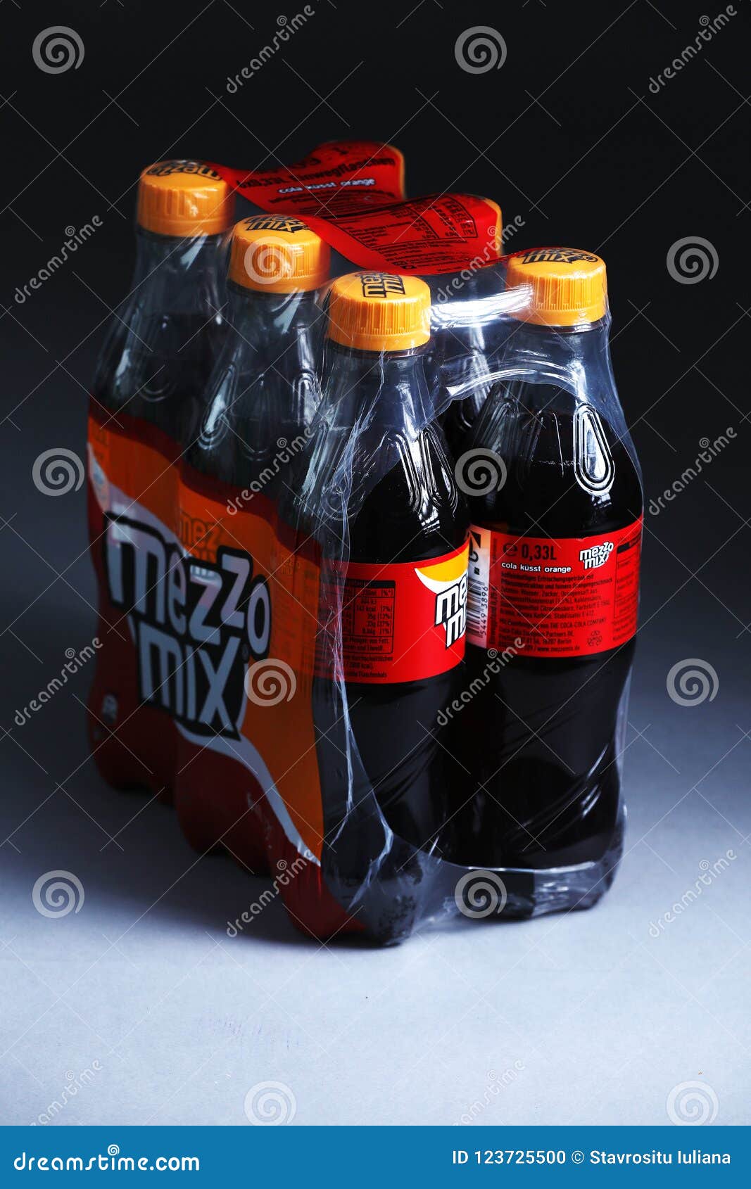 Mezzomix pack of drinks editorial image. Image of caps - 123725500