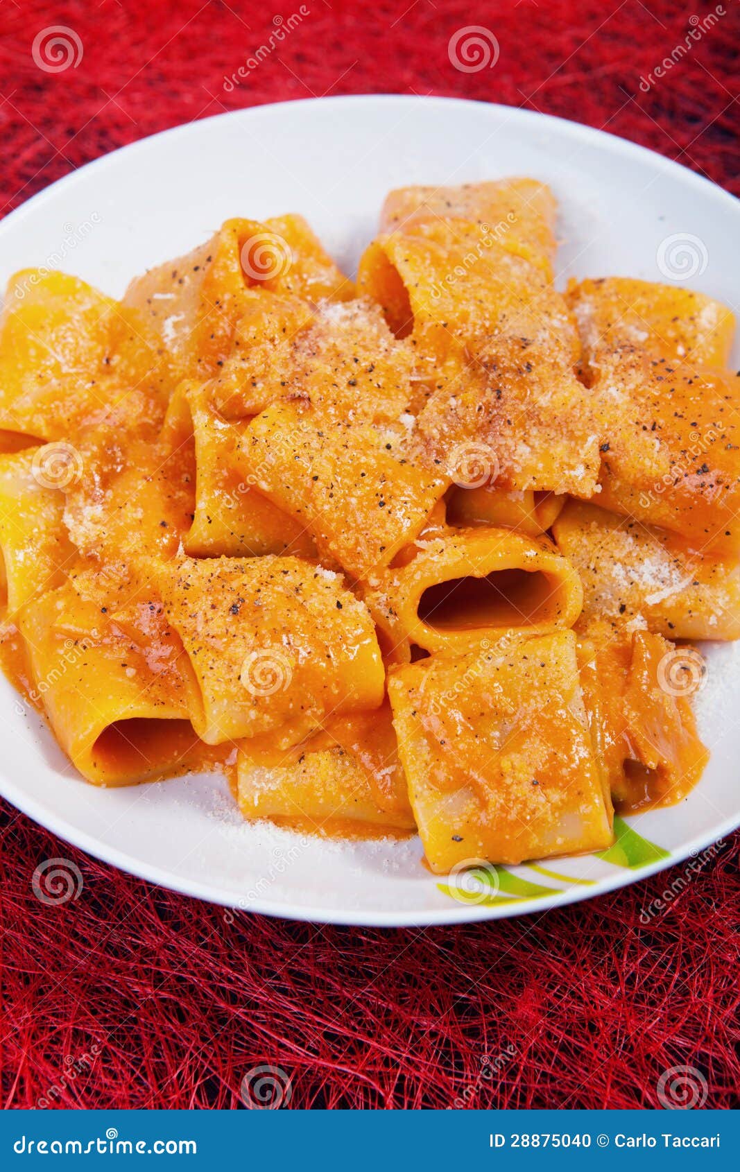 Mezzo Pacchero All Amatriciana Stock Photo - Image of cousine, eggs ...