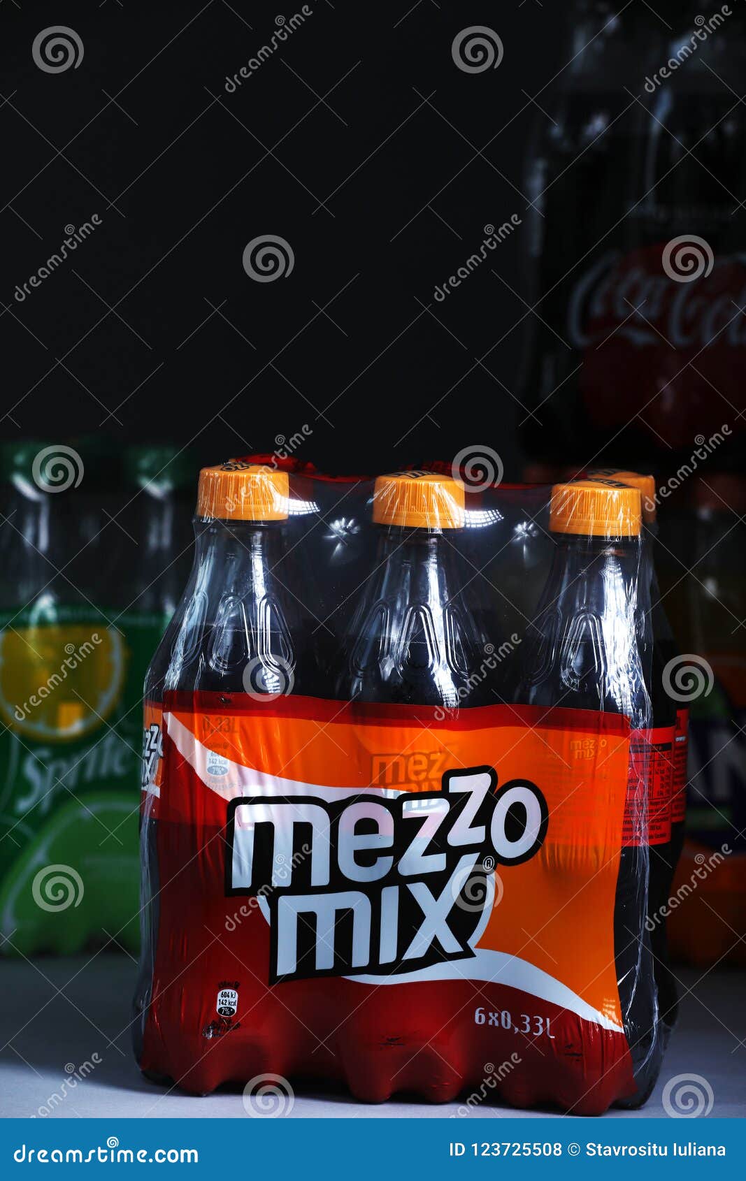 Mezzomix pack of drinks editorial stock photo. Image of engros - 123725508