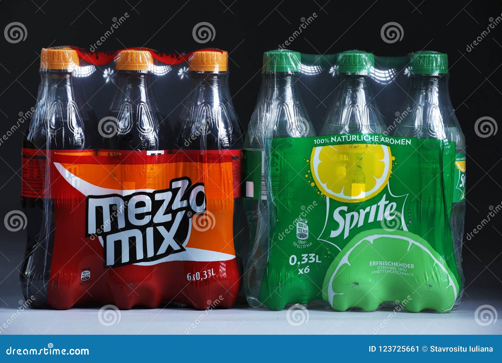 Mezzomix and Sprite Pack of Drinks Editorial Photo - Image of bottles ...