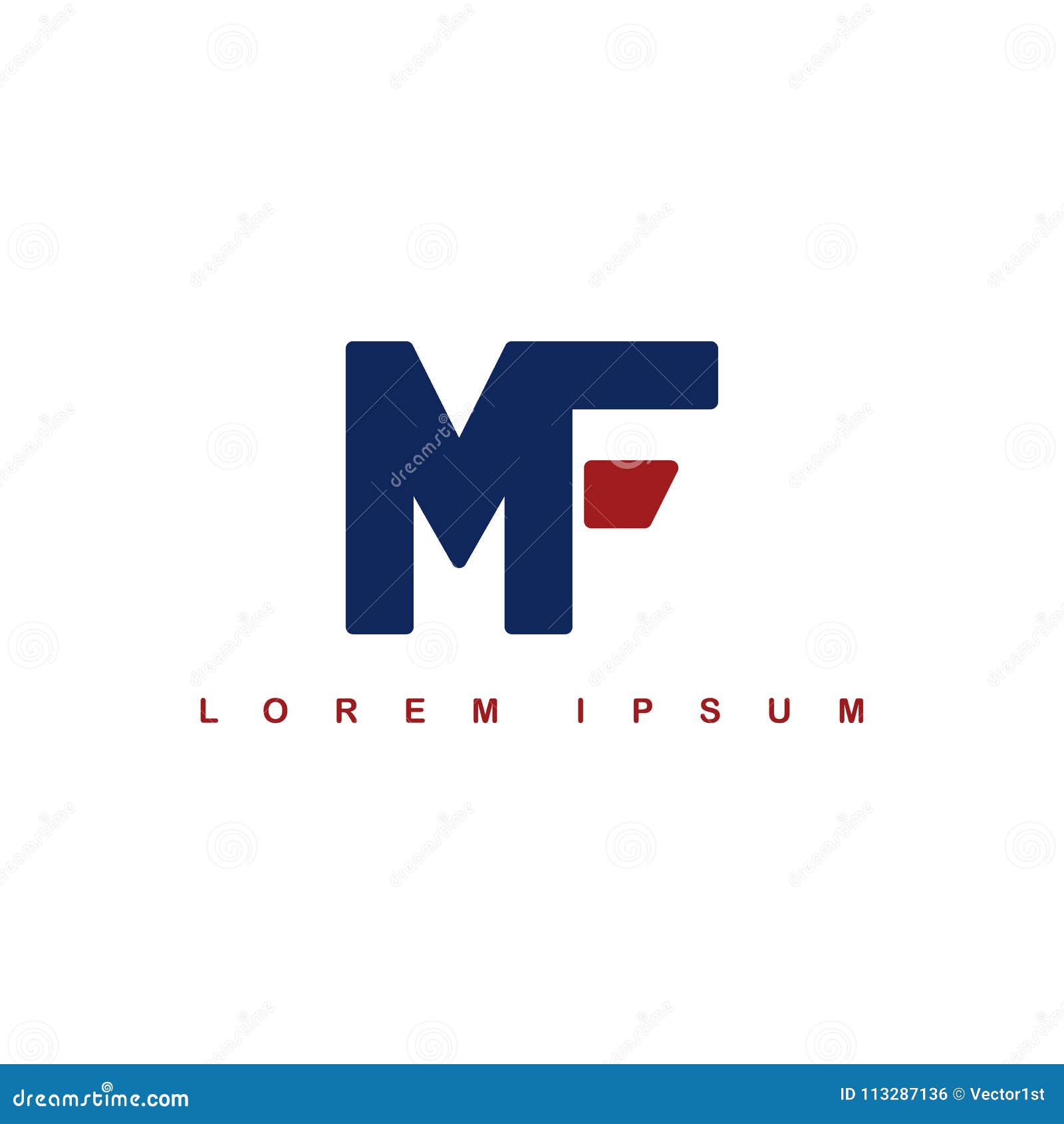 Mf Alphabet Letter Art Theme Logo Logotype Stock Vector - Illustration ...