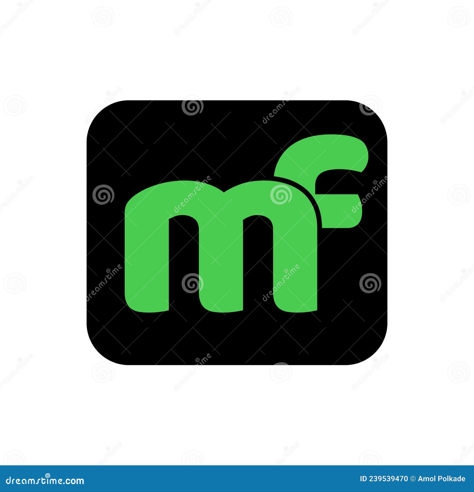 MF Brand Name Initial Letters Icon. MF Symbol Stock Vector ...