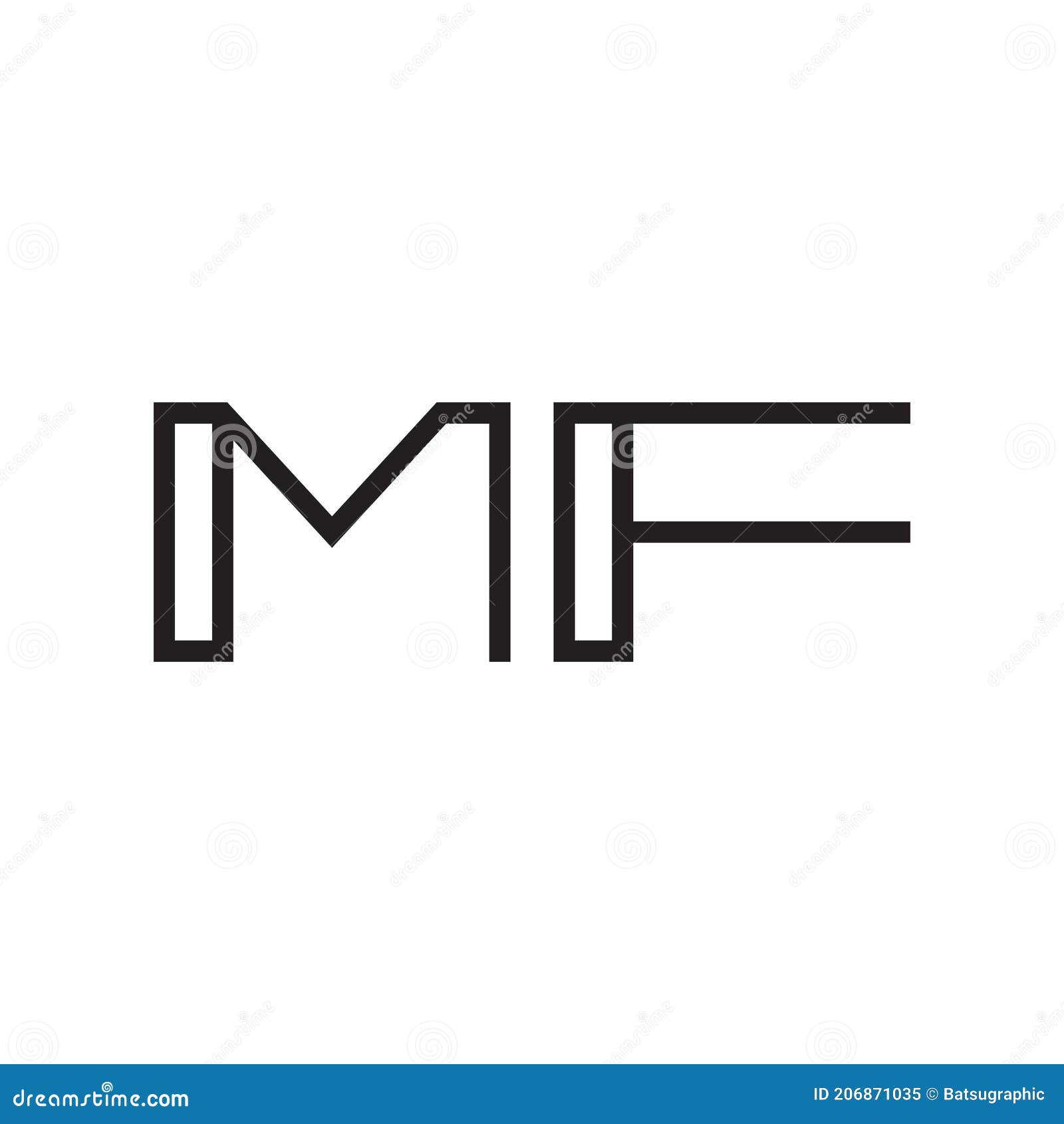 Mf Initial Letter Vector Logo Icon Stock Vector - Illustration of ...