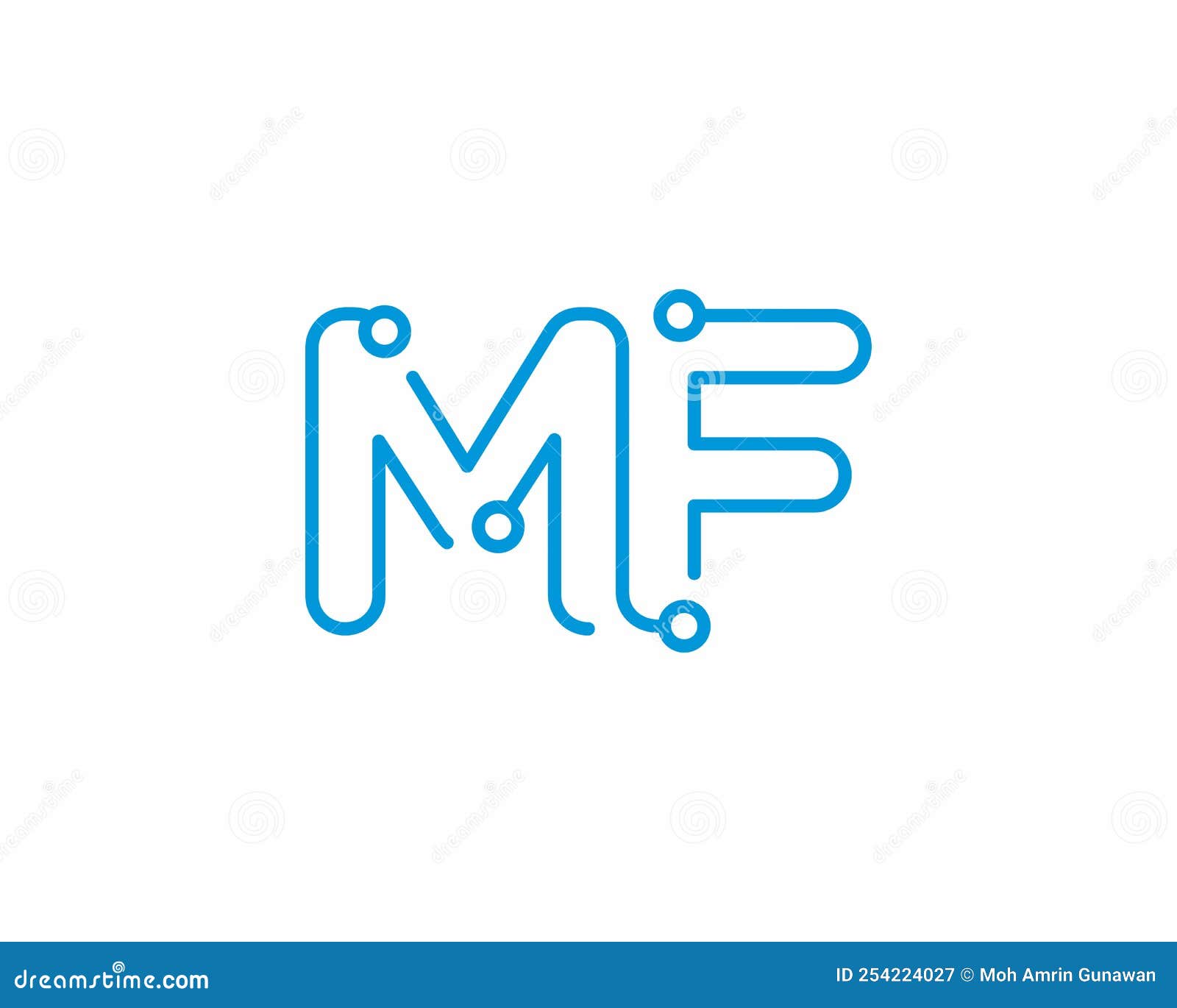 MF Letters, Electronic Circuit, Technology Logo Design Vector 001 Stock ...