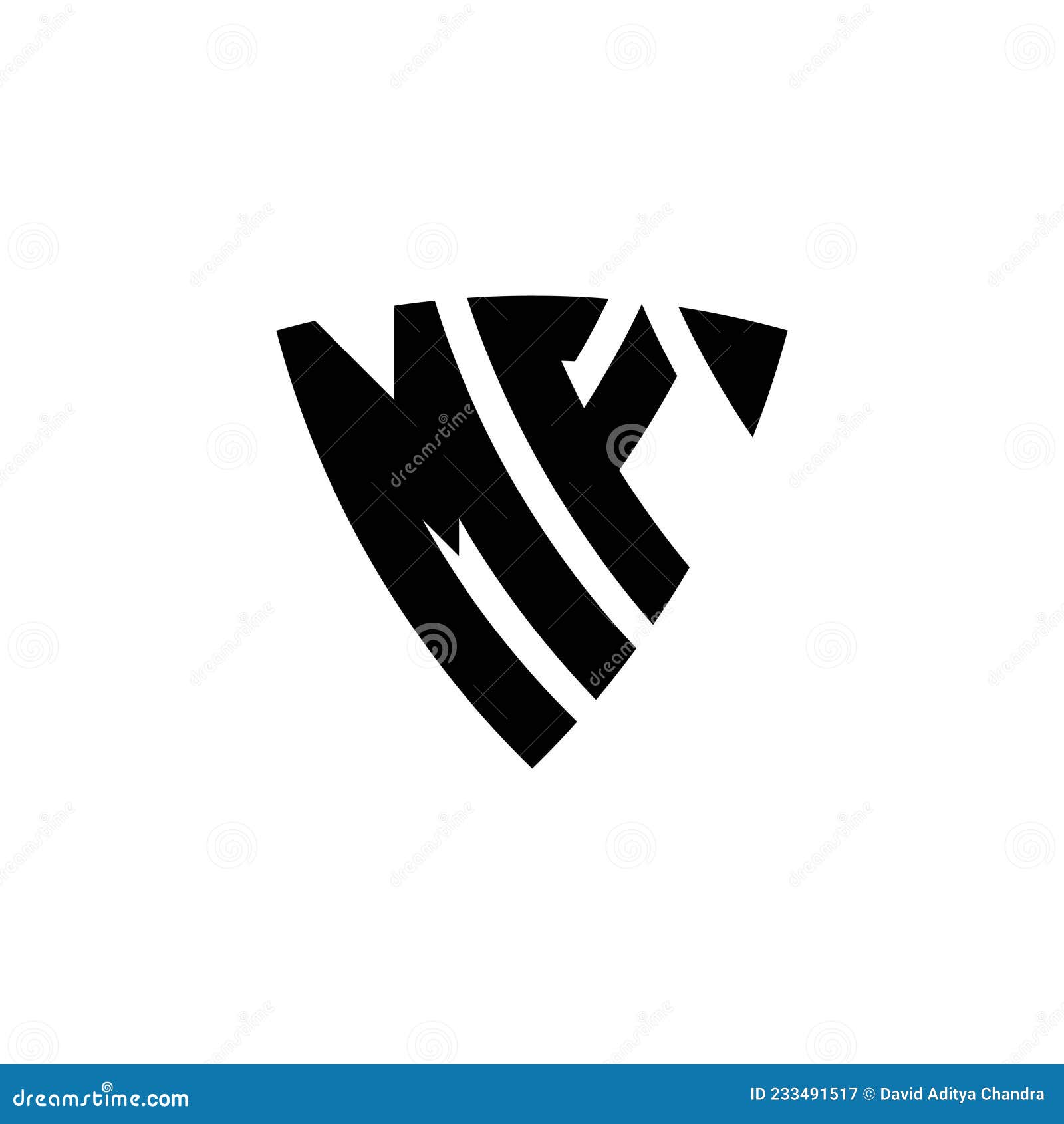 MF Logo Monogram Triangle Shield Style Stock Vector - Illustration of ...