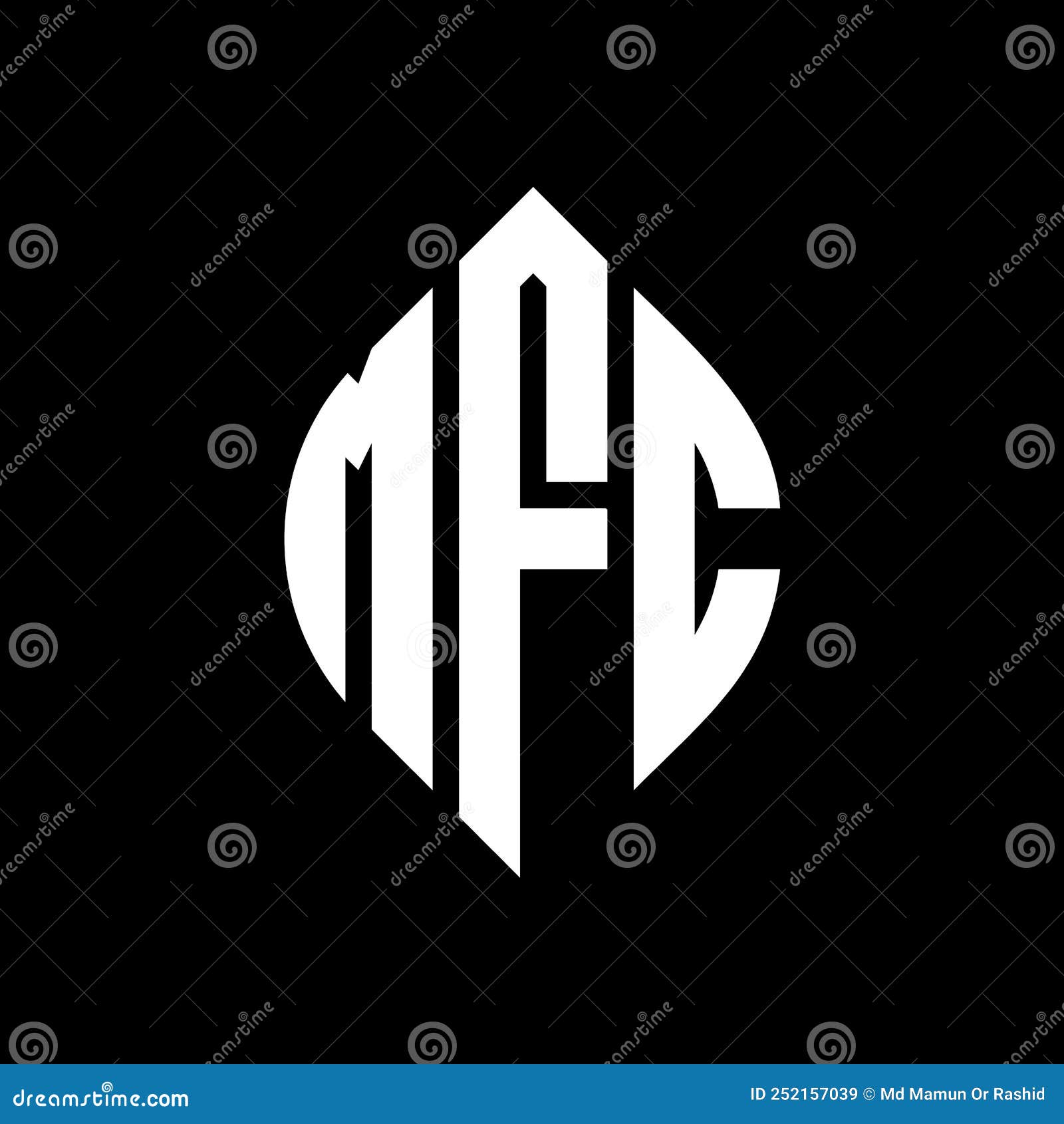 MFC Circle Letter Logo Design with Circle and Ellipse Shape. MFC ...