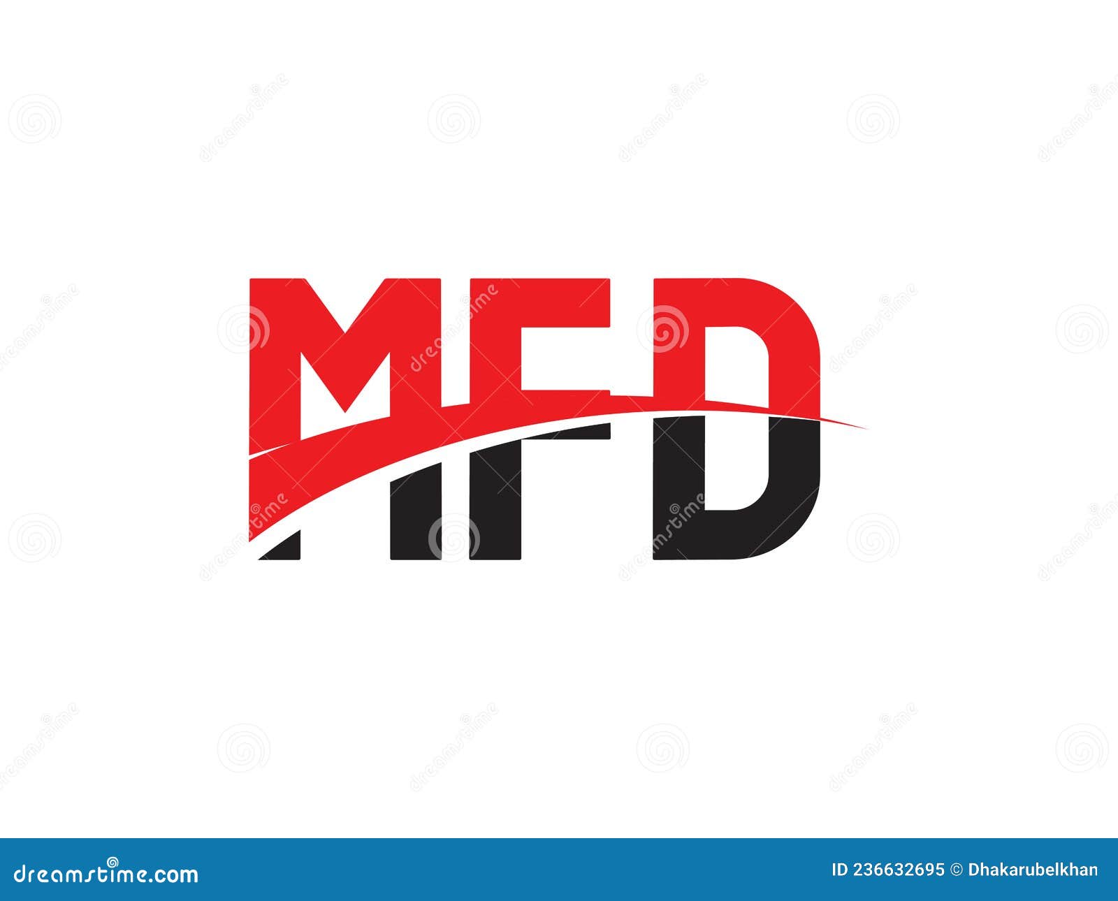 MFD Letter Initial Logo Design Stock Vector - Illustration of emblem ...
