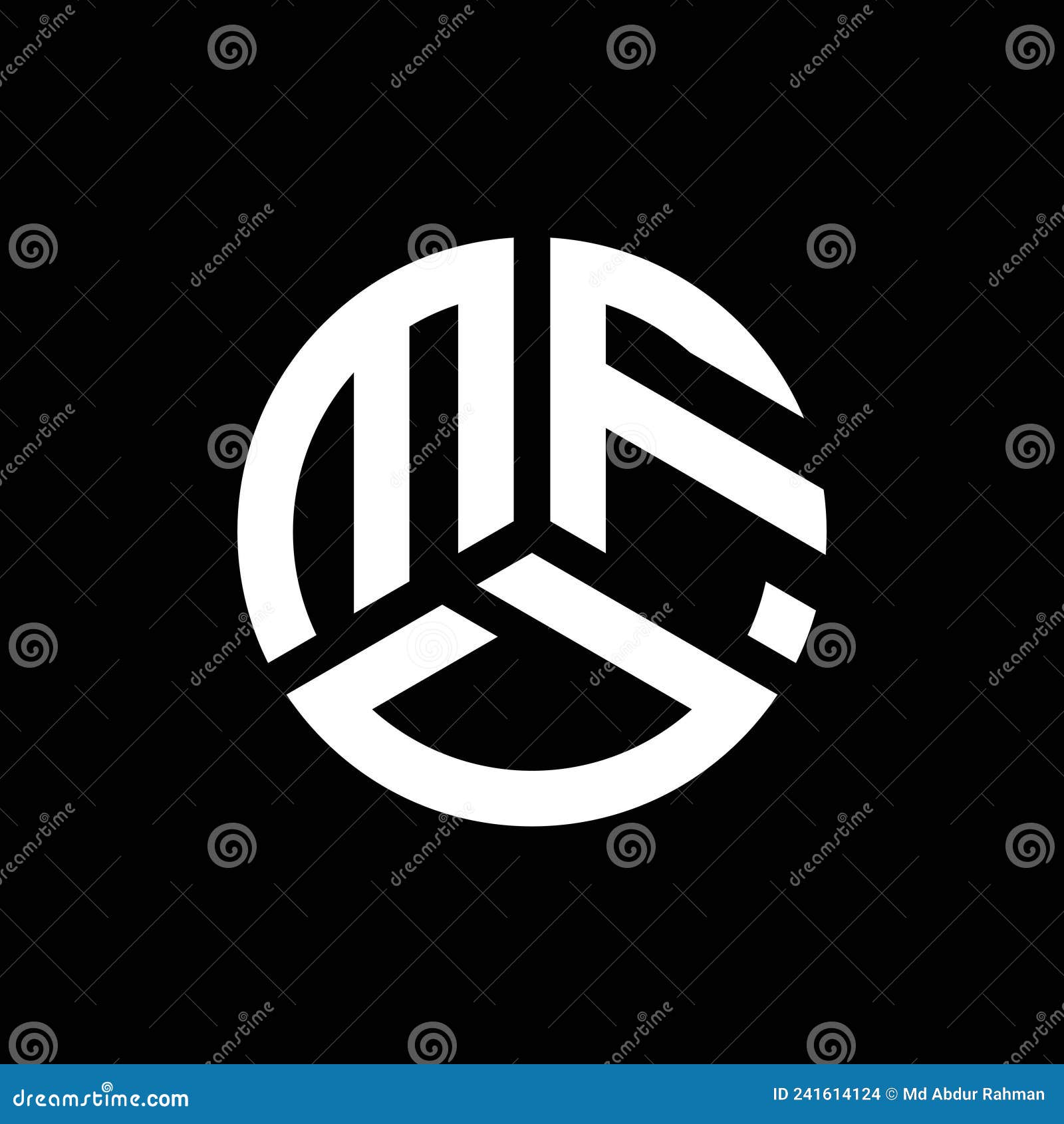 MFD Letter Logo Design on Black Background. MFD Creative Initials ...