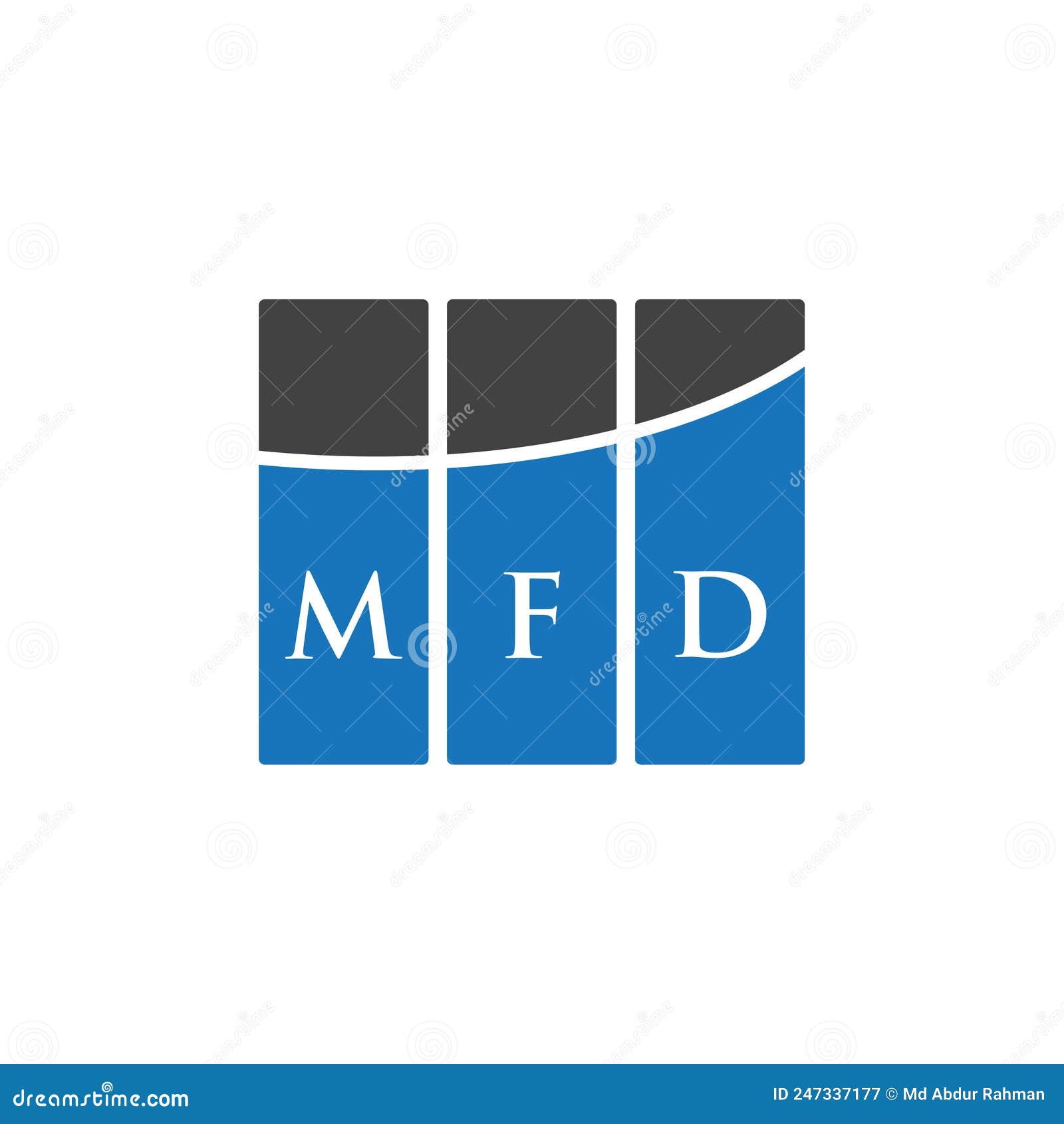 MFD Letter Logo Design On WHITE Background. MFD Creative Initials ...