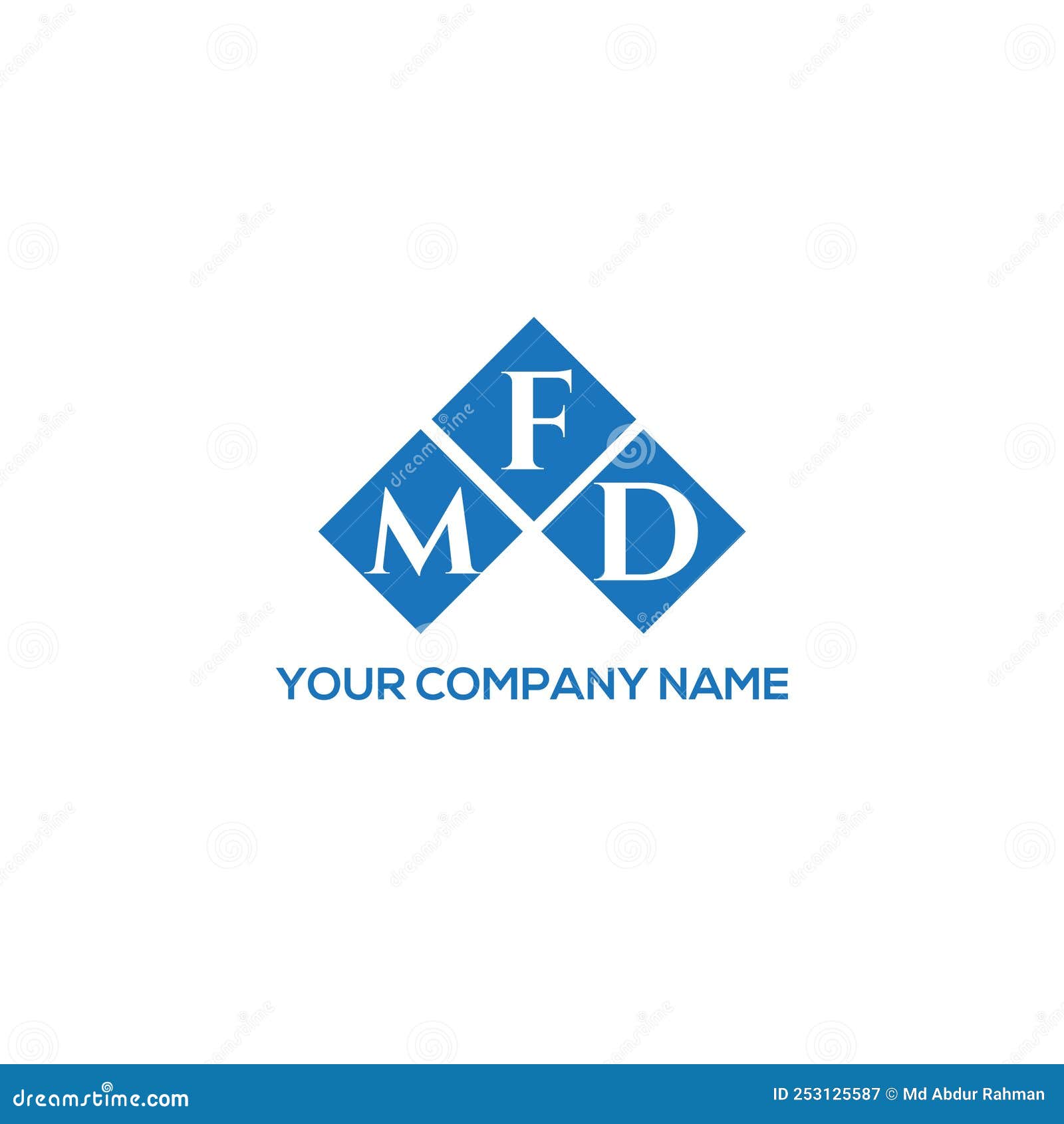 MFD Letter Logo Design On WHITE Background. MFD Creative Initials ...
