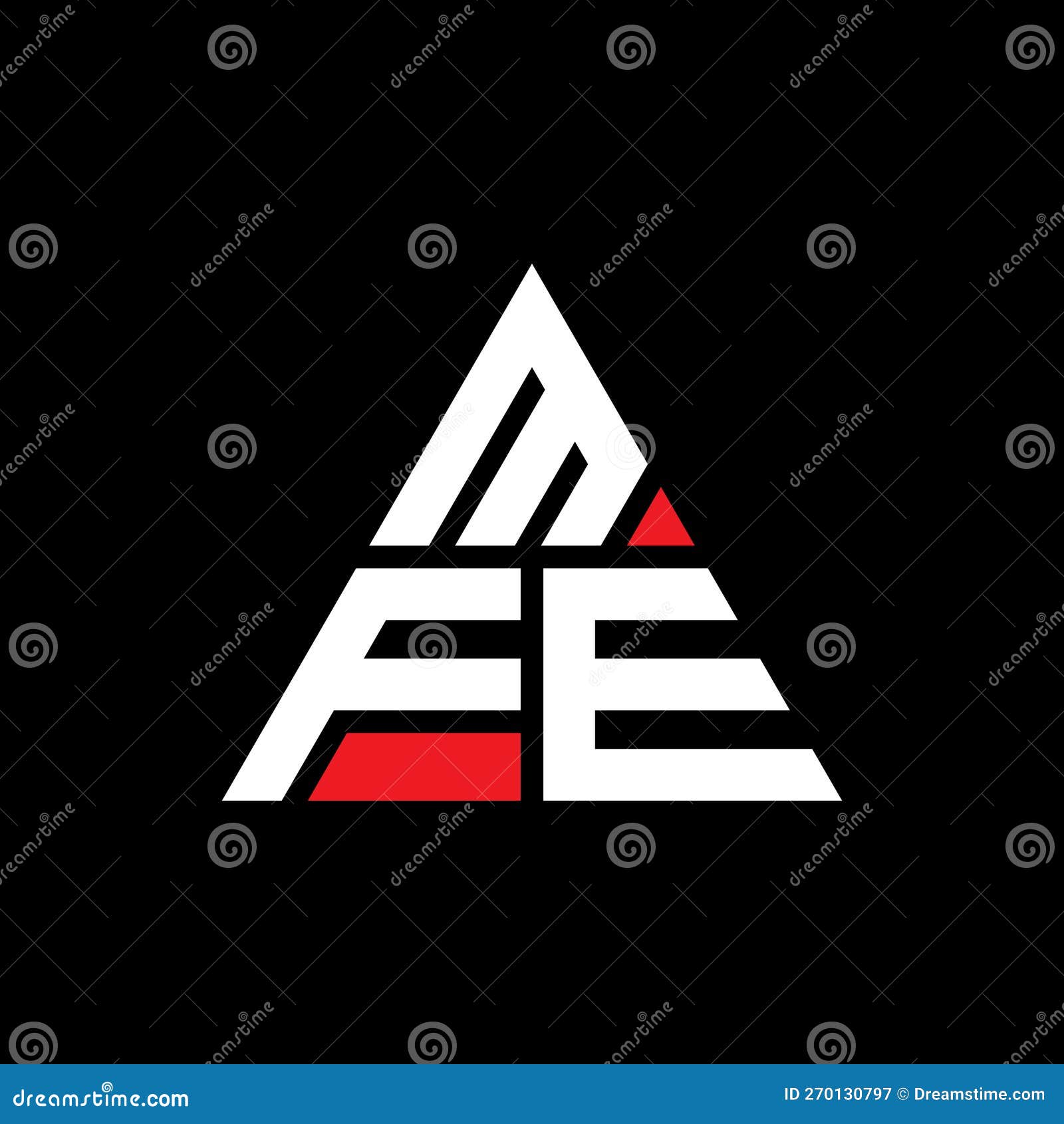 MFE Triangle Letter Logo Design with Triangle Shape. MFE Triangle Logo ...