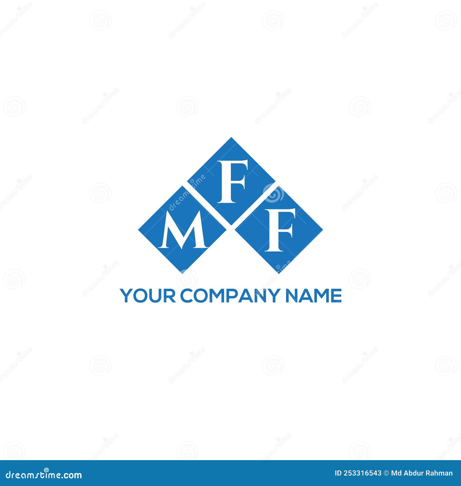 MFF Letter Logo Design on WHITE Background. MFF Creative Initials ...