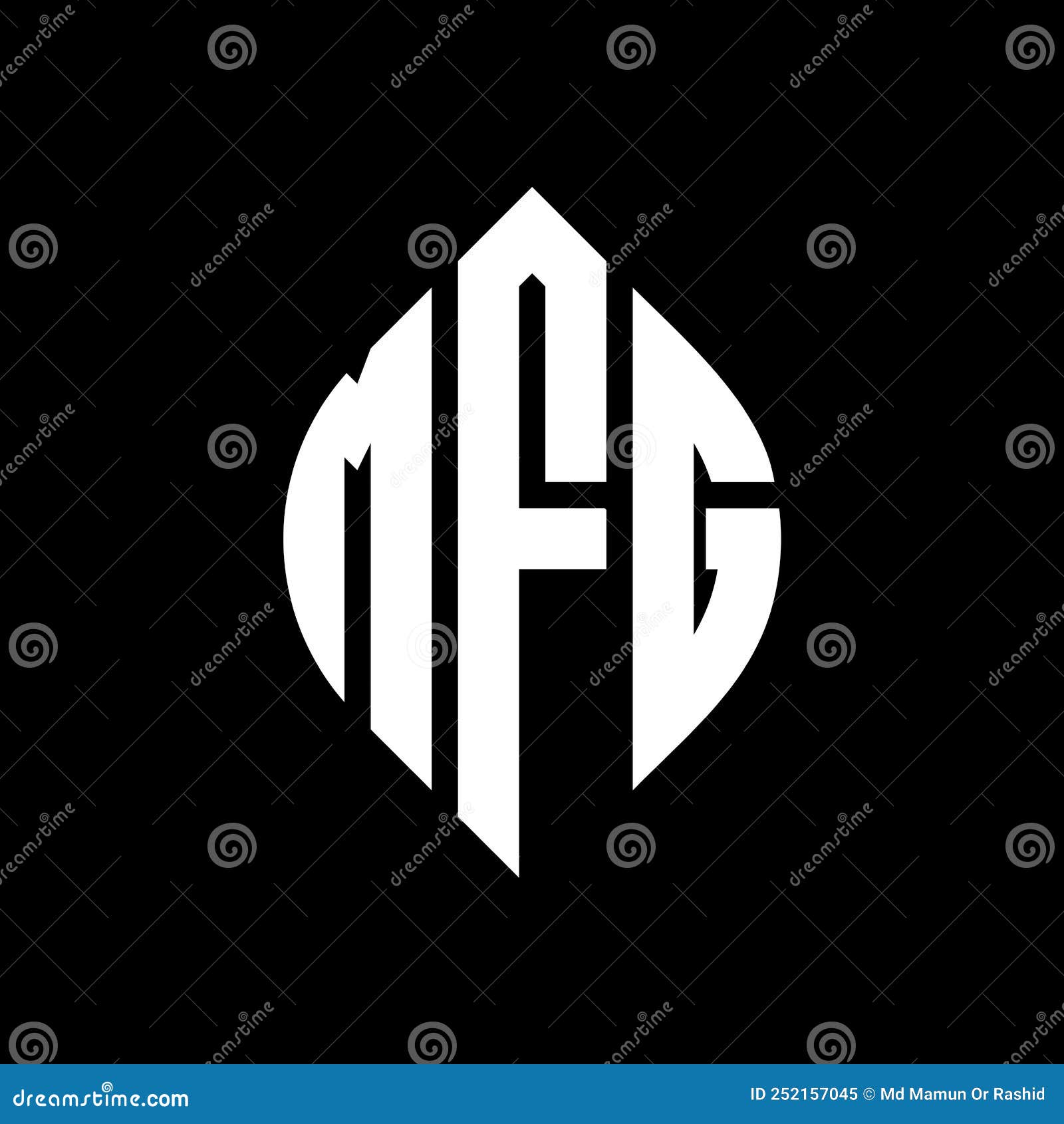 MFG Circle Letter Logo Design with Circle and Ellipse Shape. MFG ...