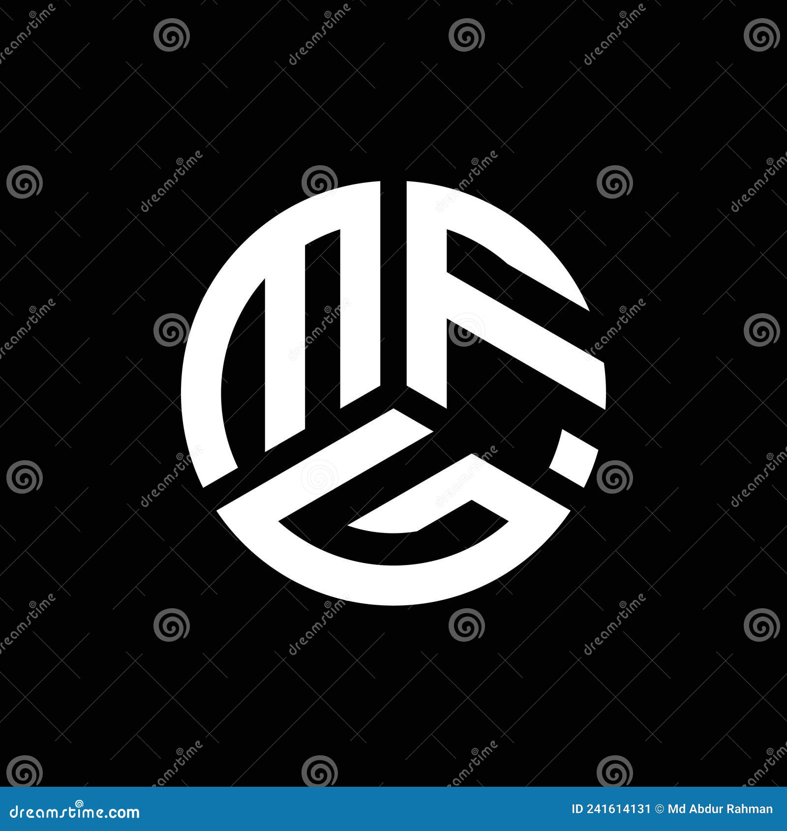 MFG Letter Logo Design On Black Background. MFG Creative Initials ...