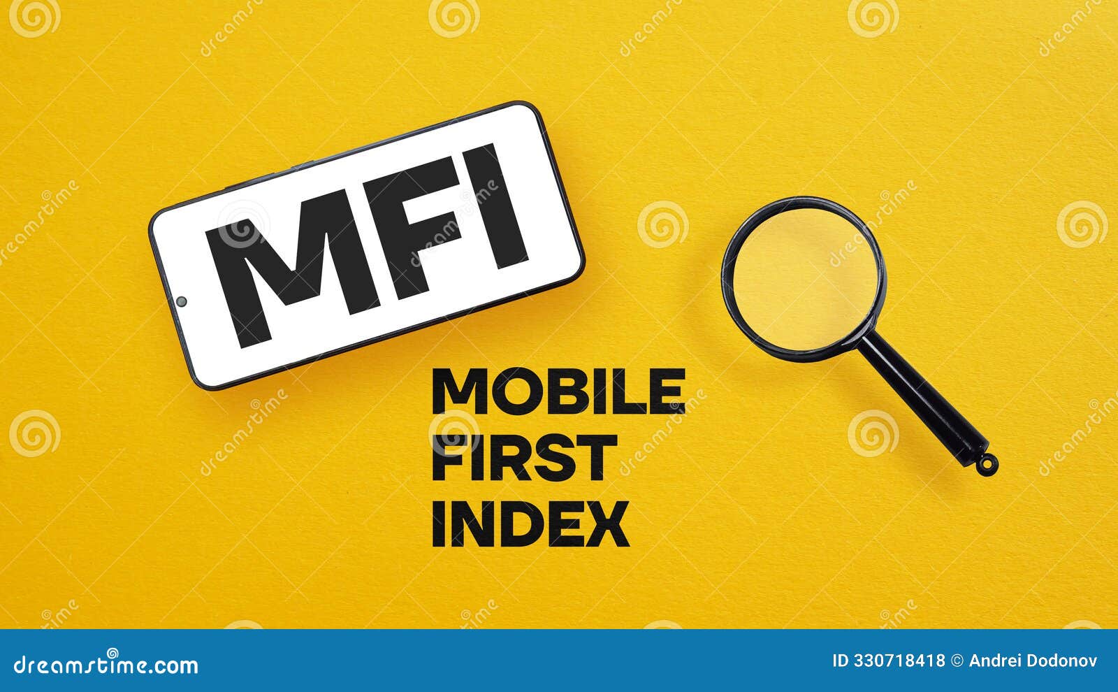 MFI Mobile First Index is Shown Using the Text Stock Photo - Image of ...