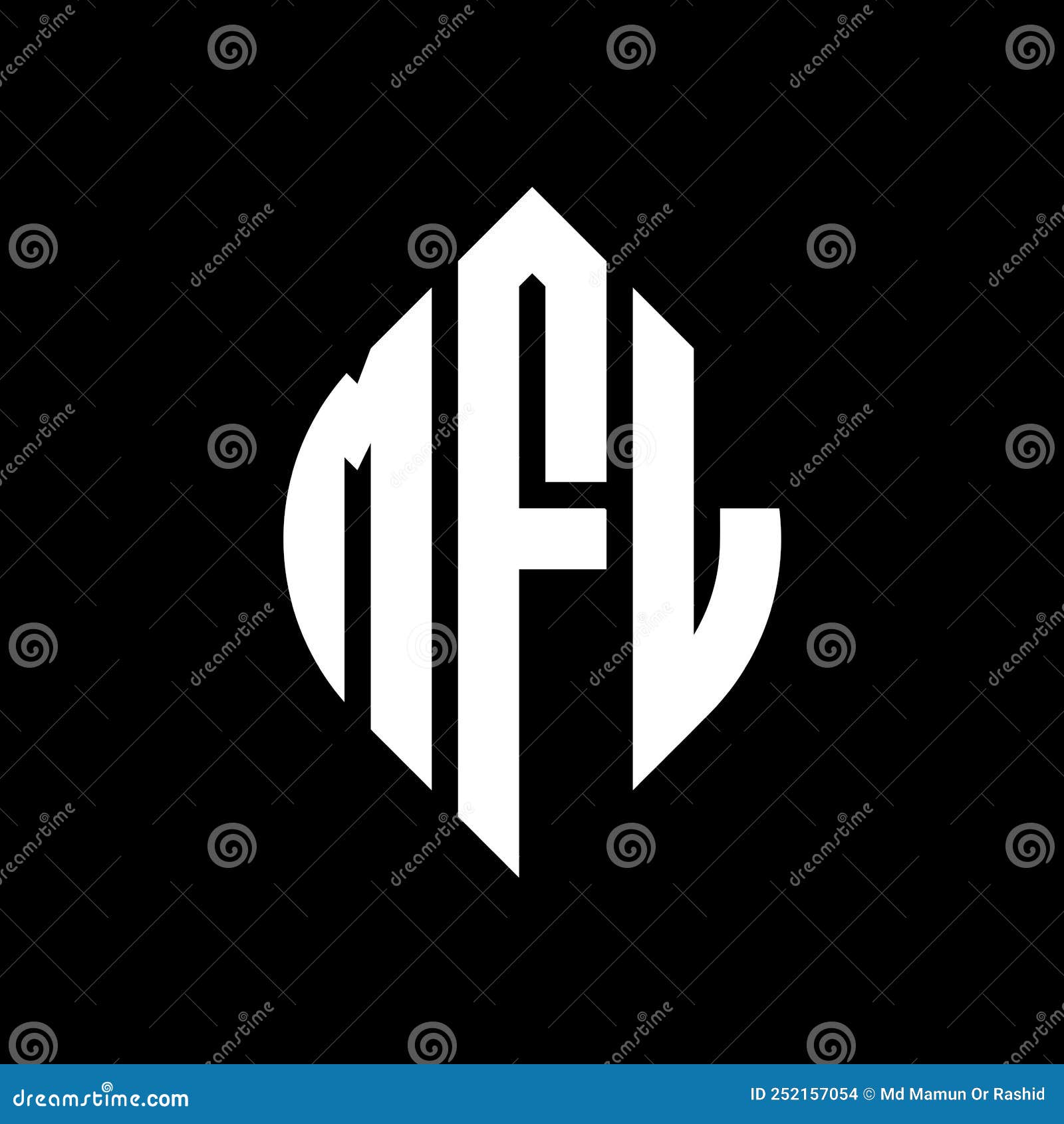 MFL Circle Letter Logo Design with Circle and Ellipse Shape. MFL ...