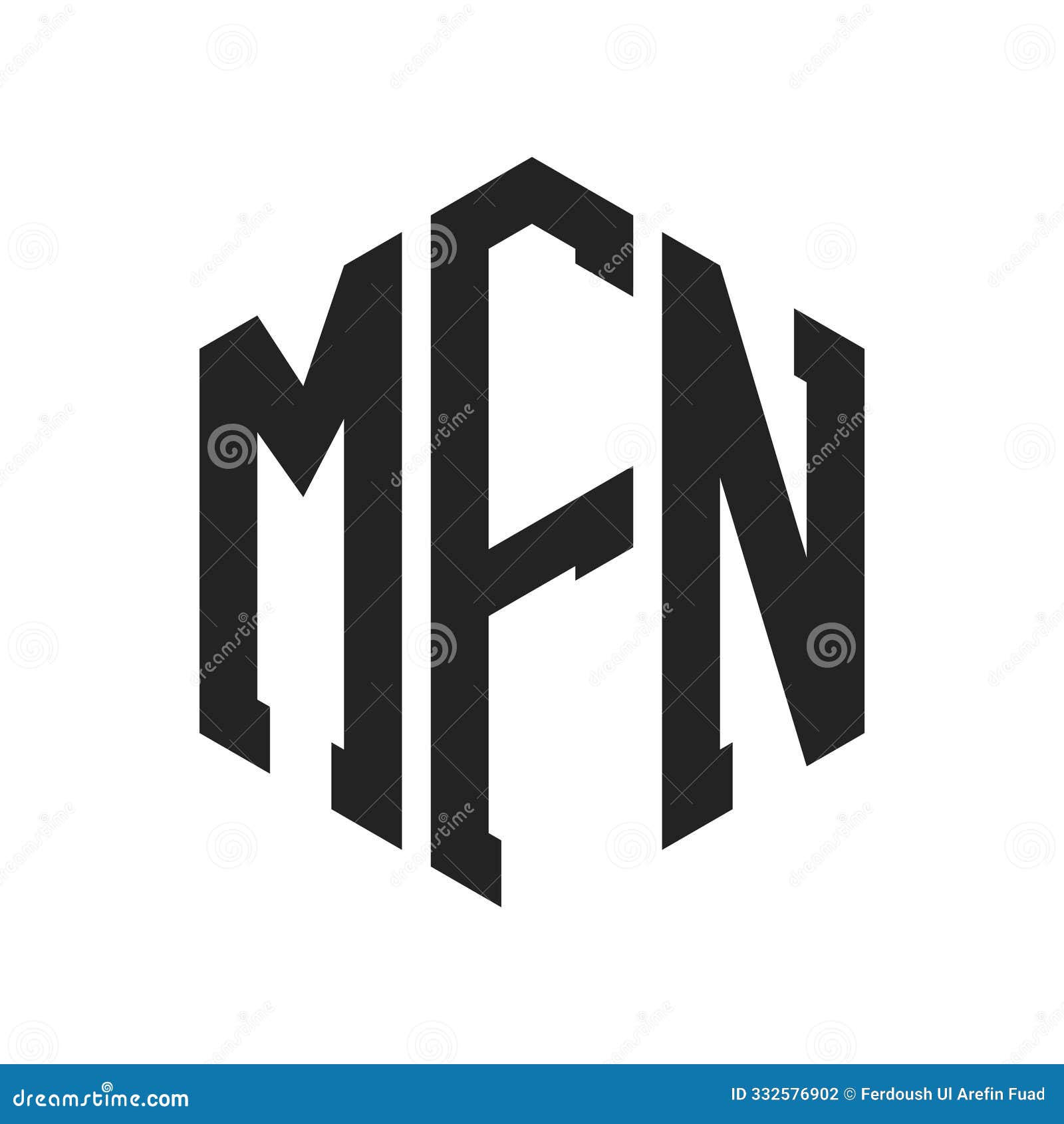 MFN Logo Design. Initial Letter MFN Monogram Logo Using Hexagon Shape ...