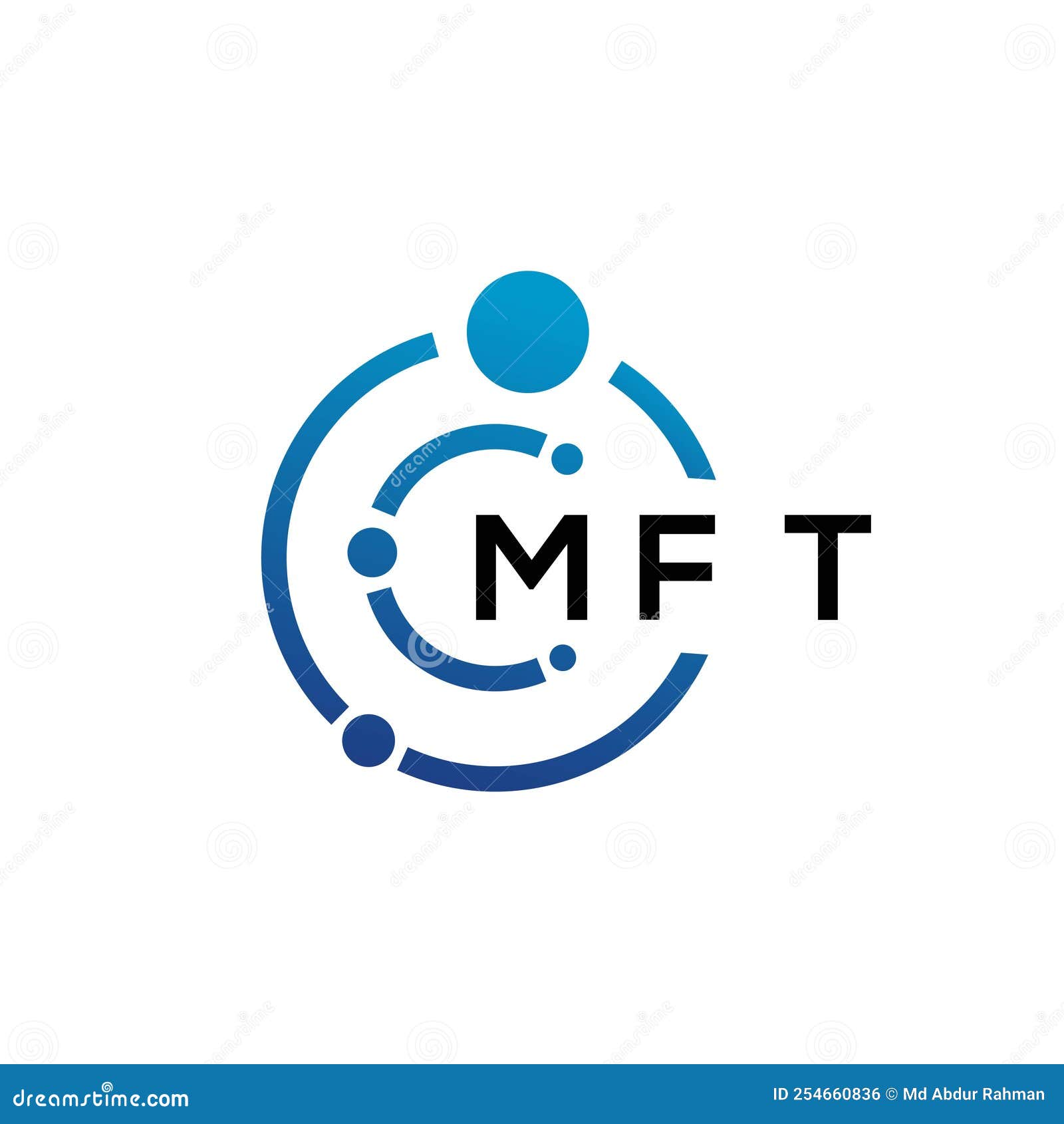 MFT Letter Technology Logo Design on White Background. MFT Creative ...