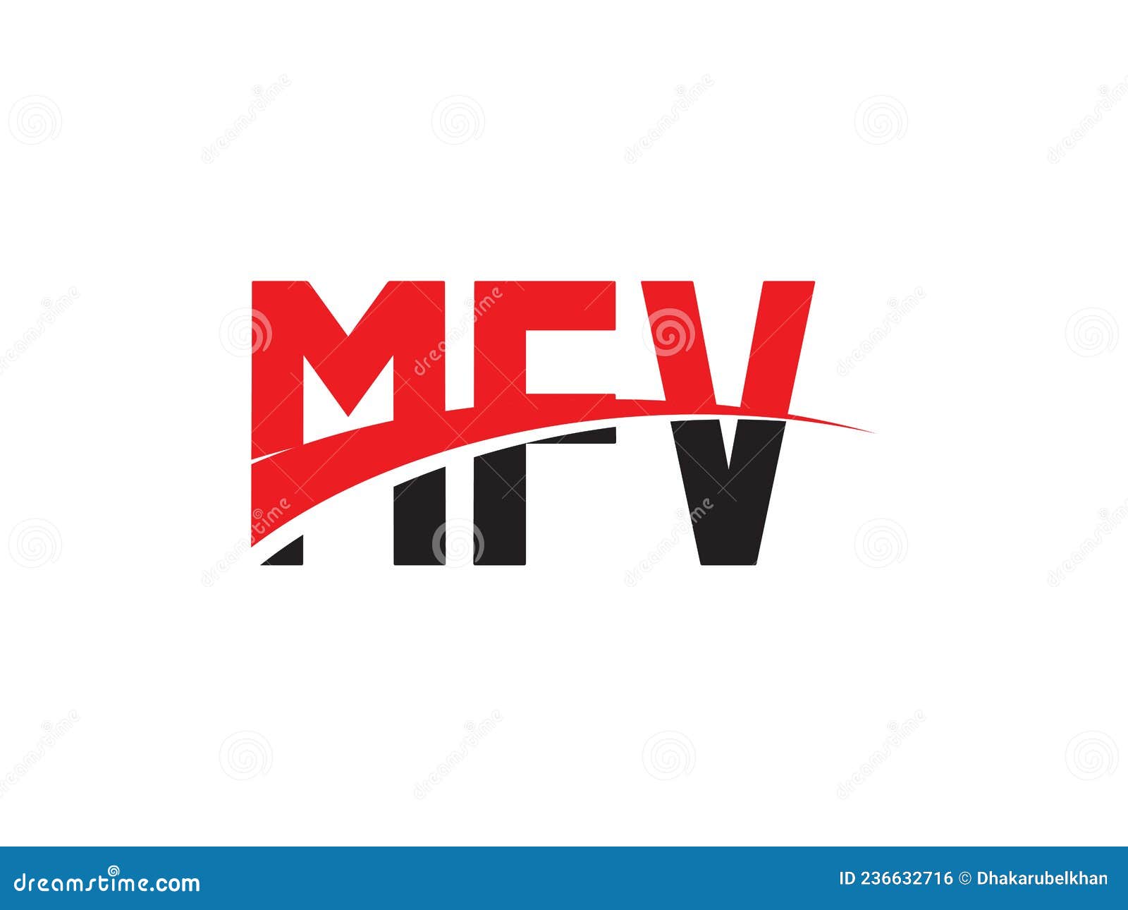 MFV Letter Initial Logo Design Stock Vector - Illustration of black ...