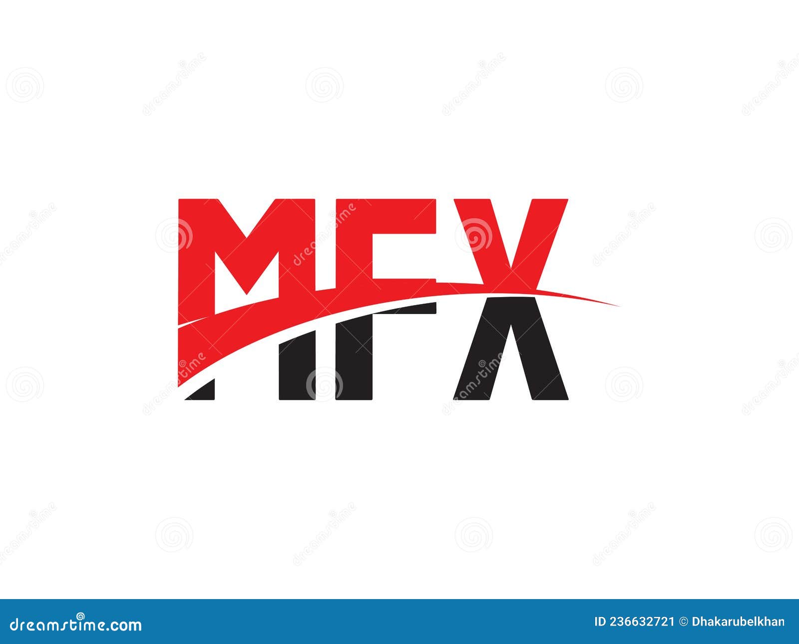 MFX Letter Initial Logo Design Stock Vector - Illustration of black ...