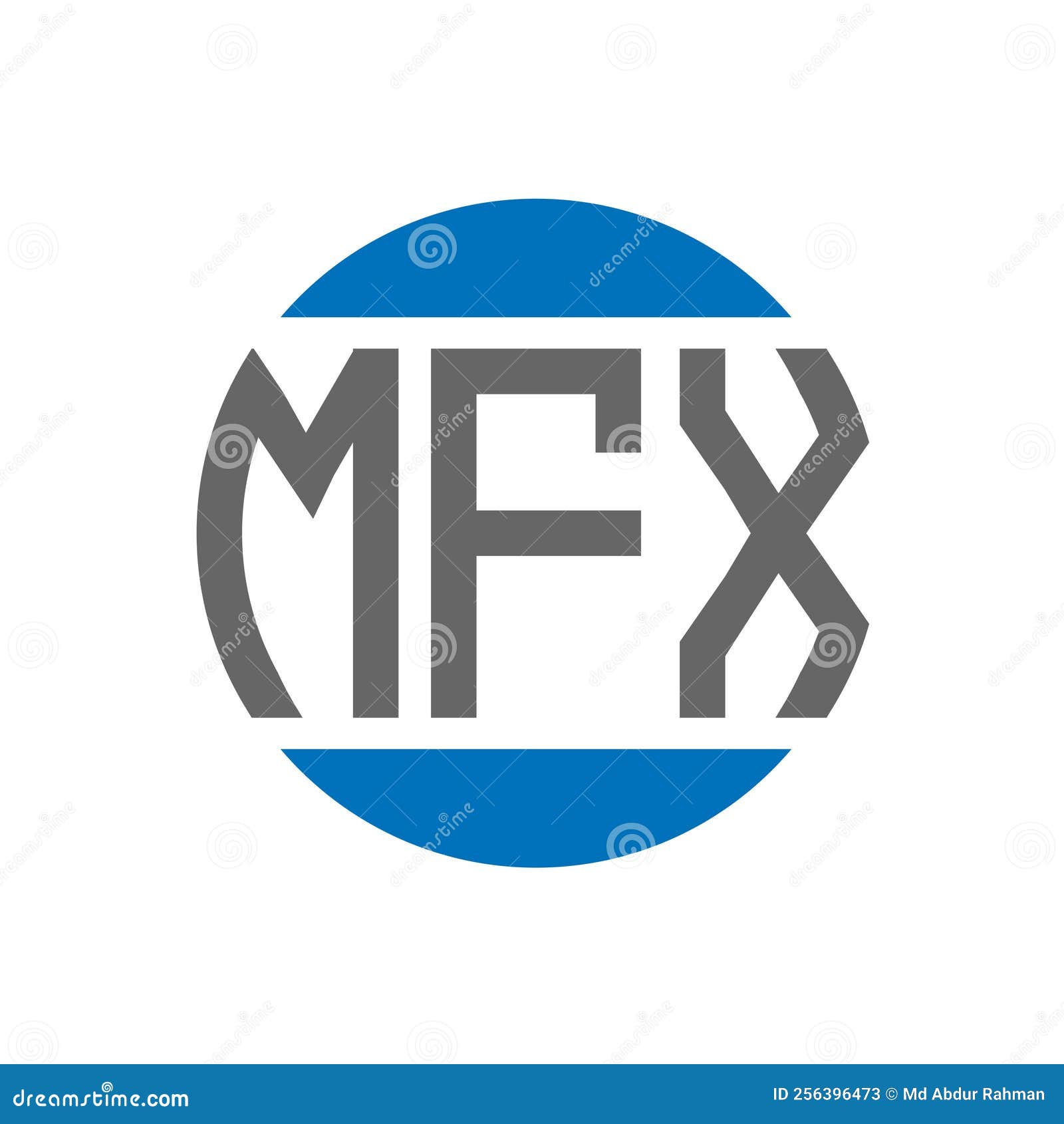 MFX Letter Logo Design on White Background. MFX Creative Initials Circle Logo Concept Stock ...
