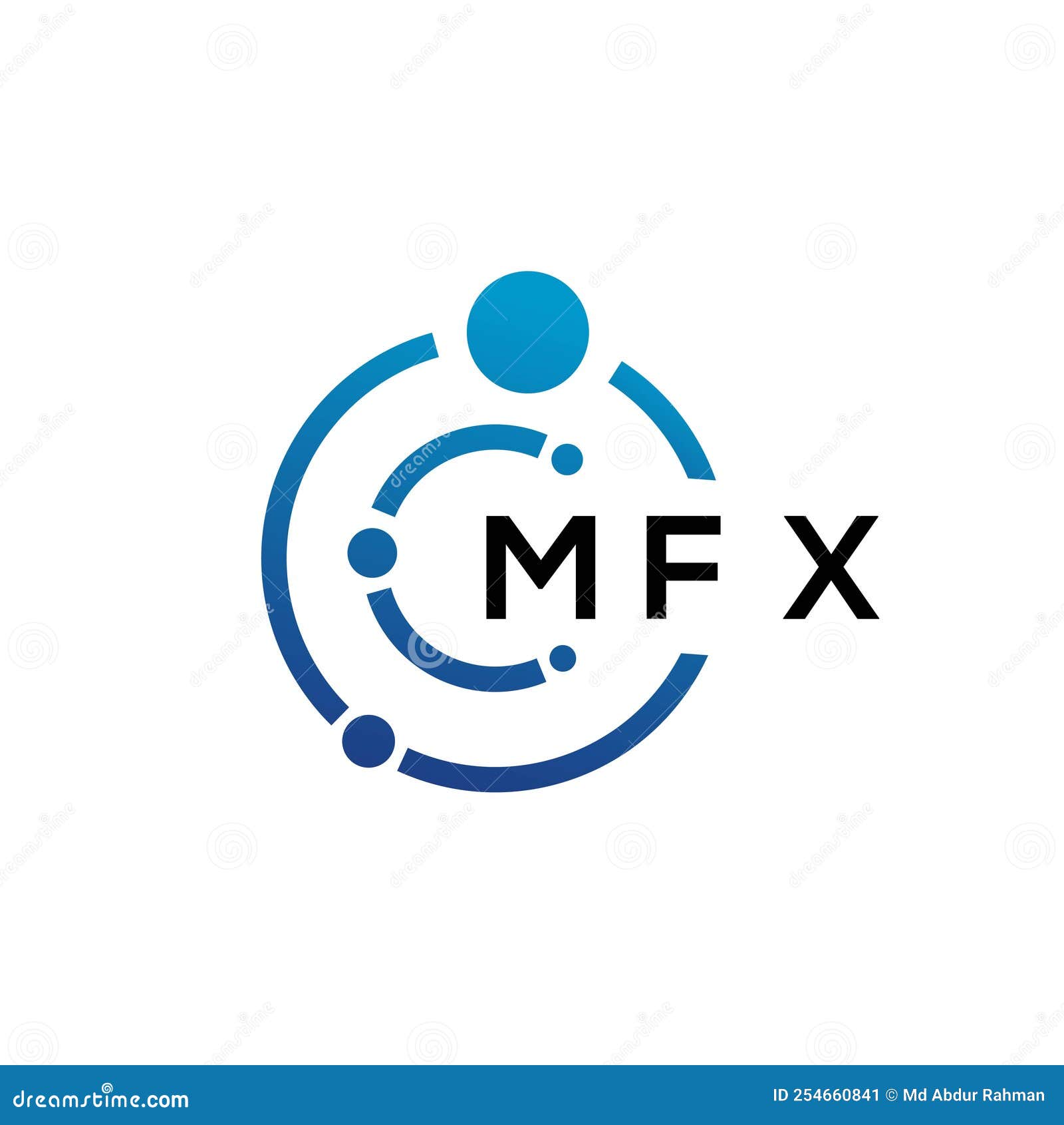 MFX Letter Technology Logo Design on White Background. MFX Creative ...