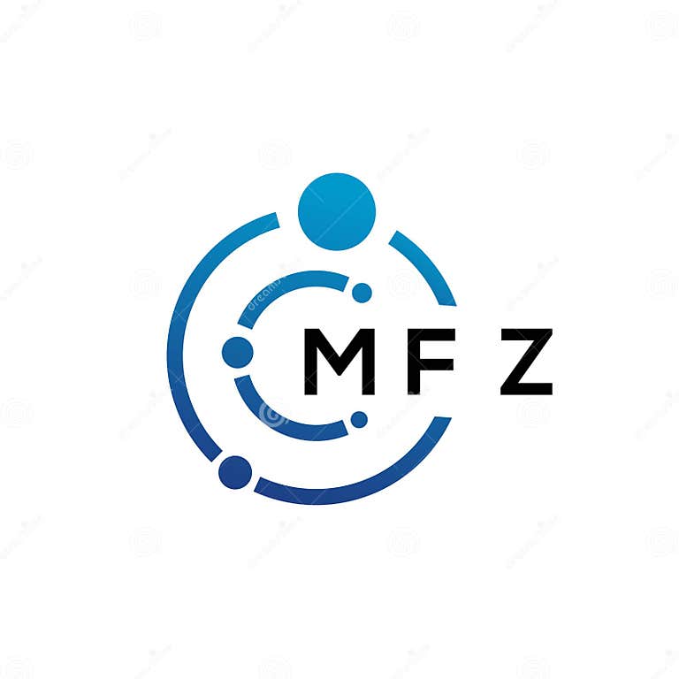 MFZ Letter Technology Logo Design on White Background. MFZ Creative ...