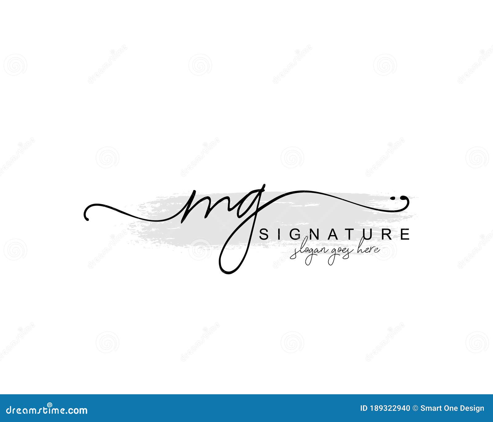 Initial MG Signature Logo Template Vector Stock Vector - Illustration ...