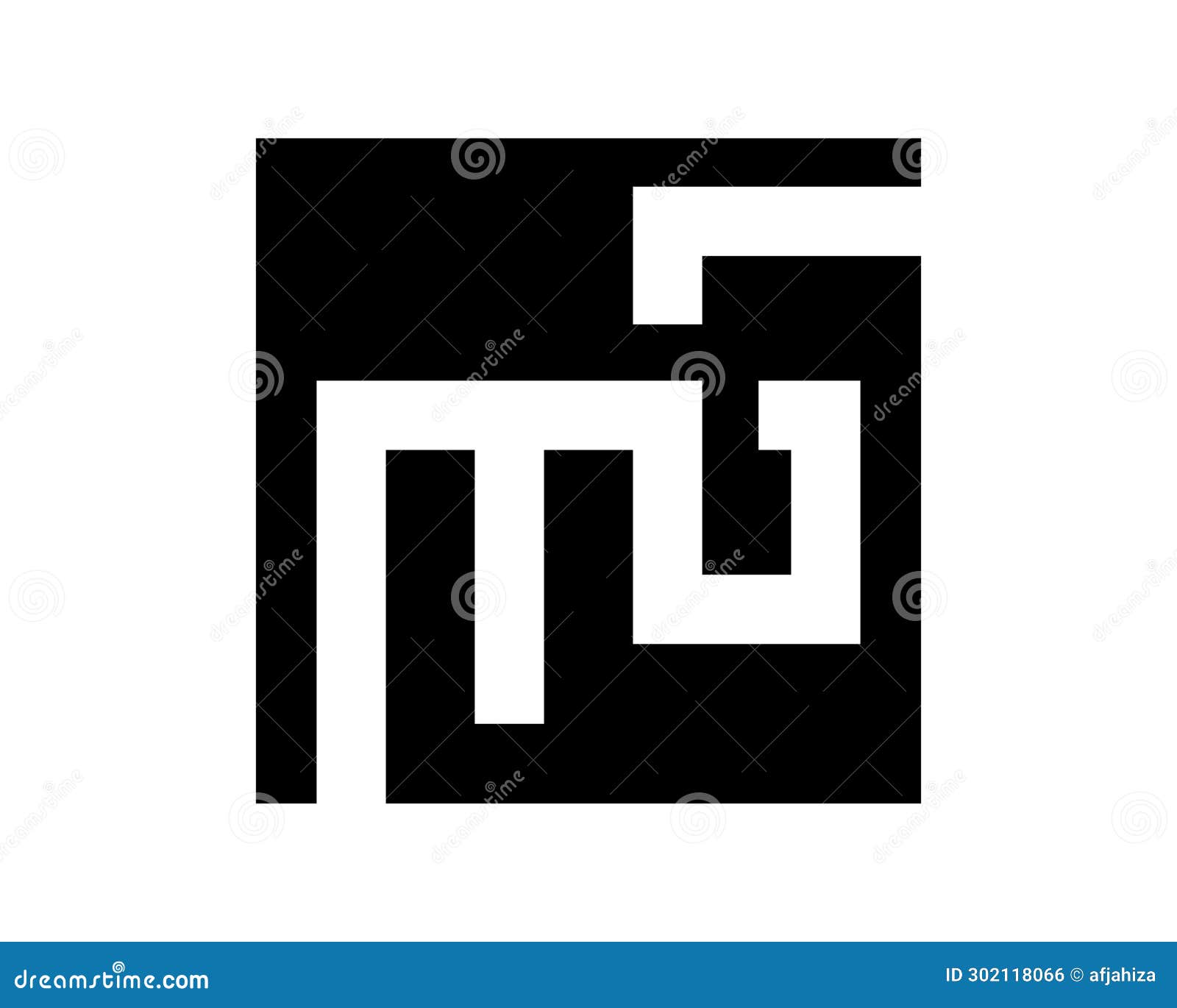 Mg Gm Letter Square Logo Template 3 Stock Vector - Illustration of font ...