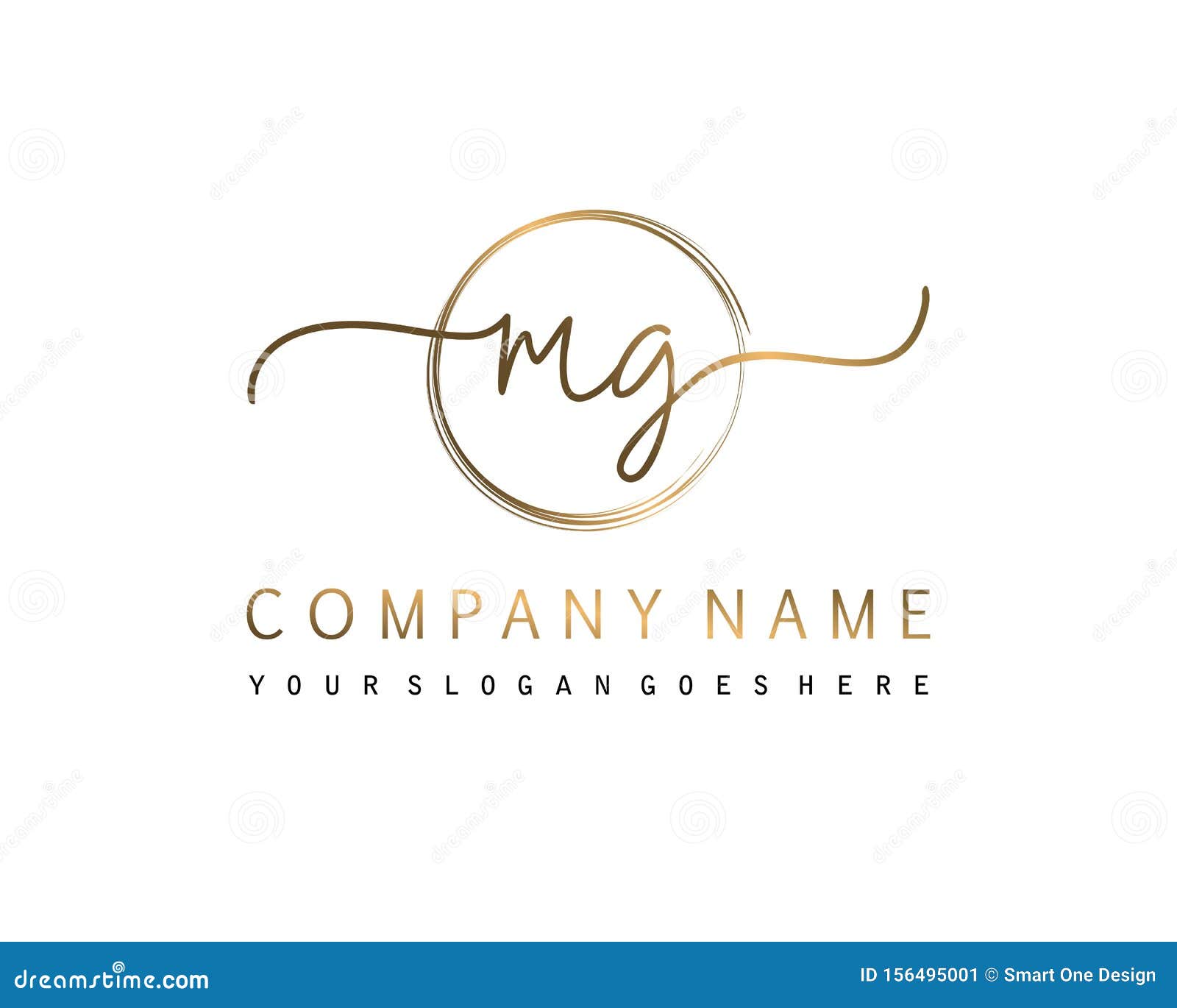 MG Initial Handwriting Logo Circle Hand Drawn Template Vector Stock ...