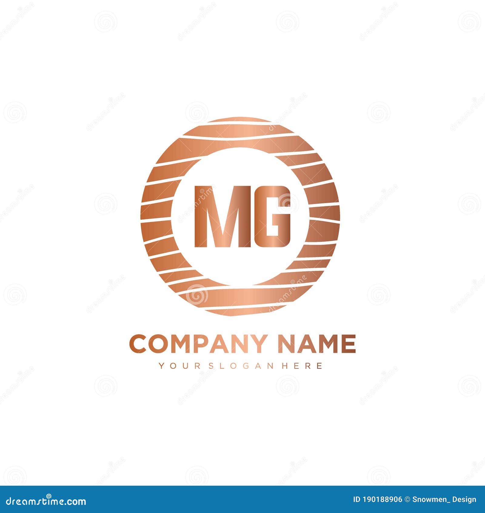 MG Initial Letter Circle Wood Logo Template Vector Stock Vector ...