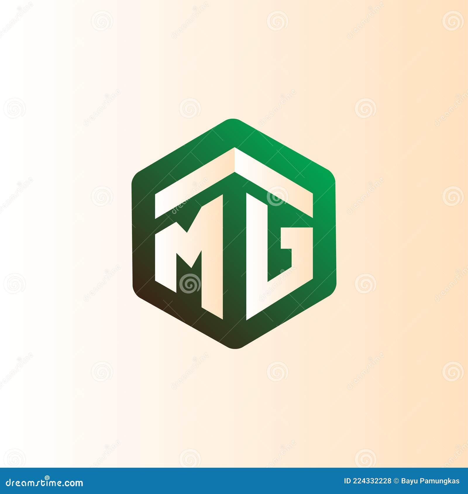 MG Initial Letter Hexagonal Logo Vector Stock Vector - Illustration of ...