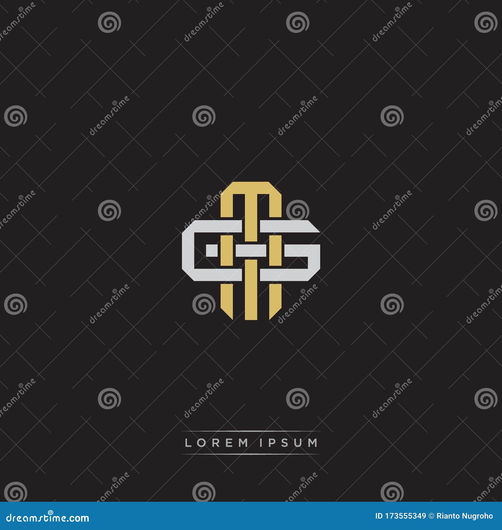 MG Initial Letter Overlapping Interlock Logo Monogram Line Art Style ...